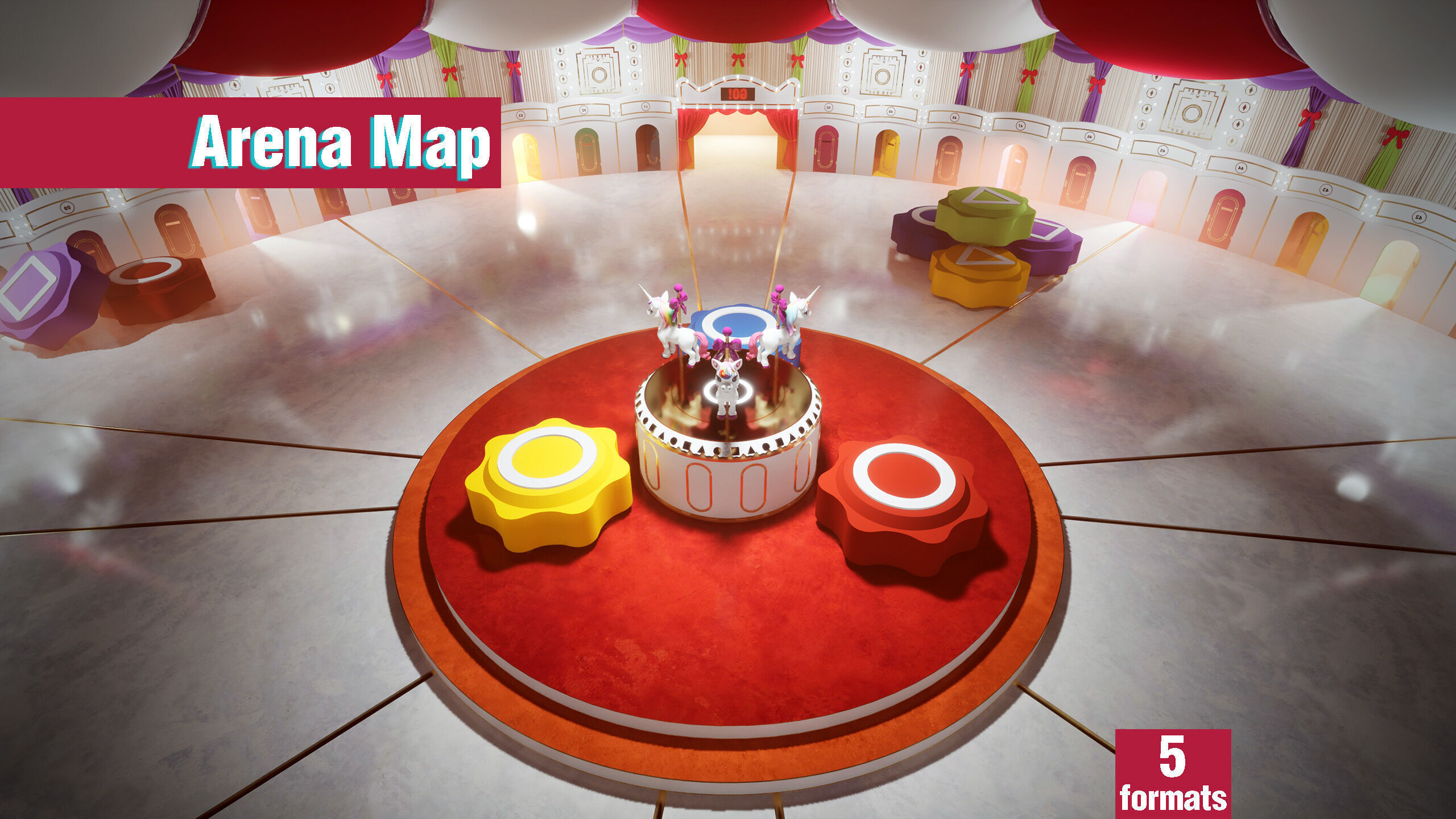 3D model Stylized Squid Game Arena Mingle Carousel Map VR / AR / low ...