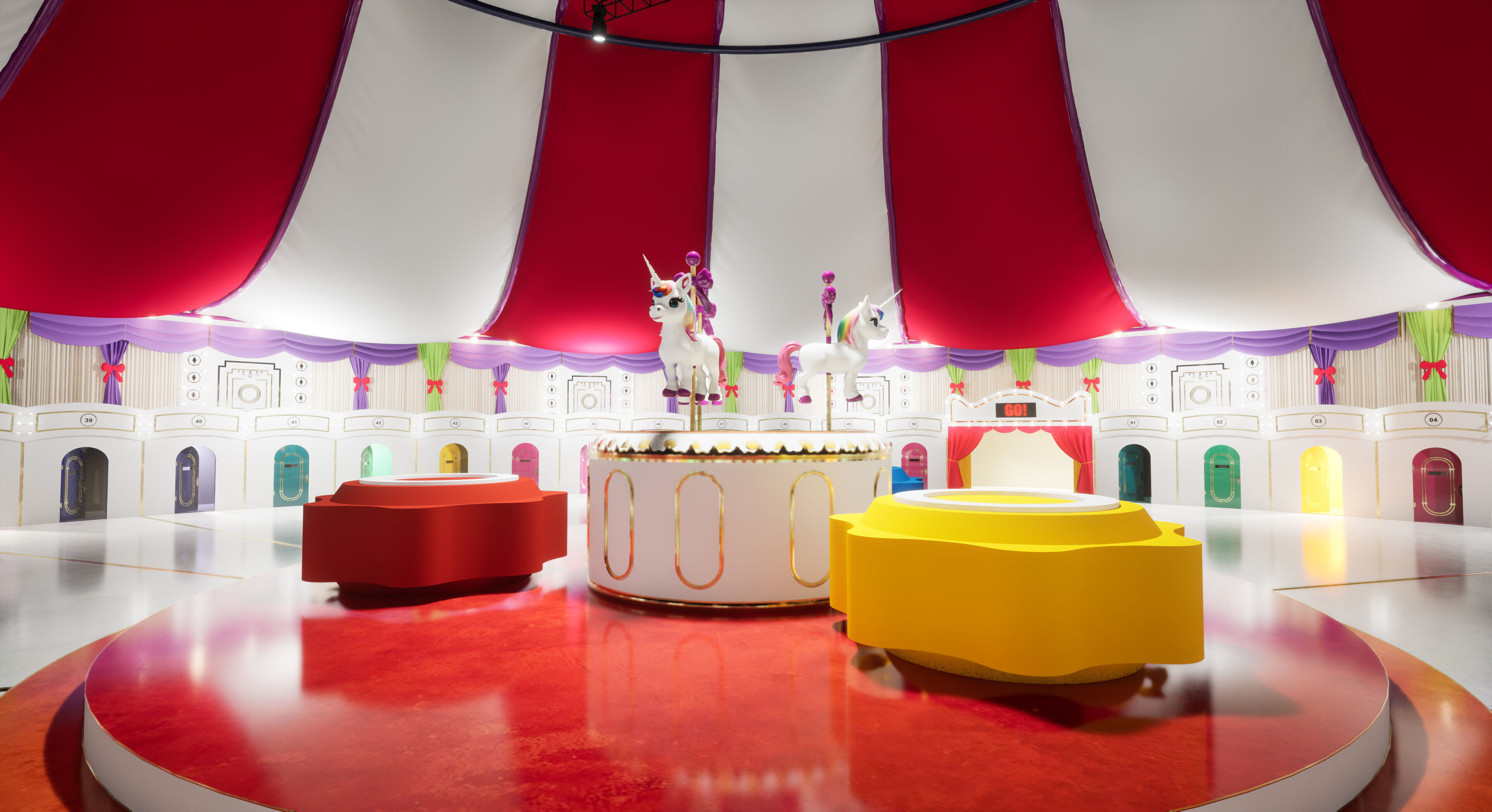 3D model Stylized Squid Game Arena Mingle Carousel Map VR / AR / low ...