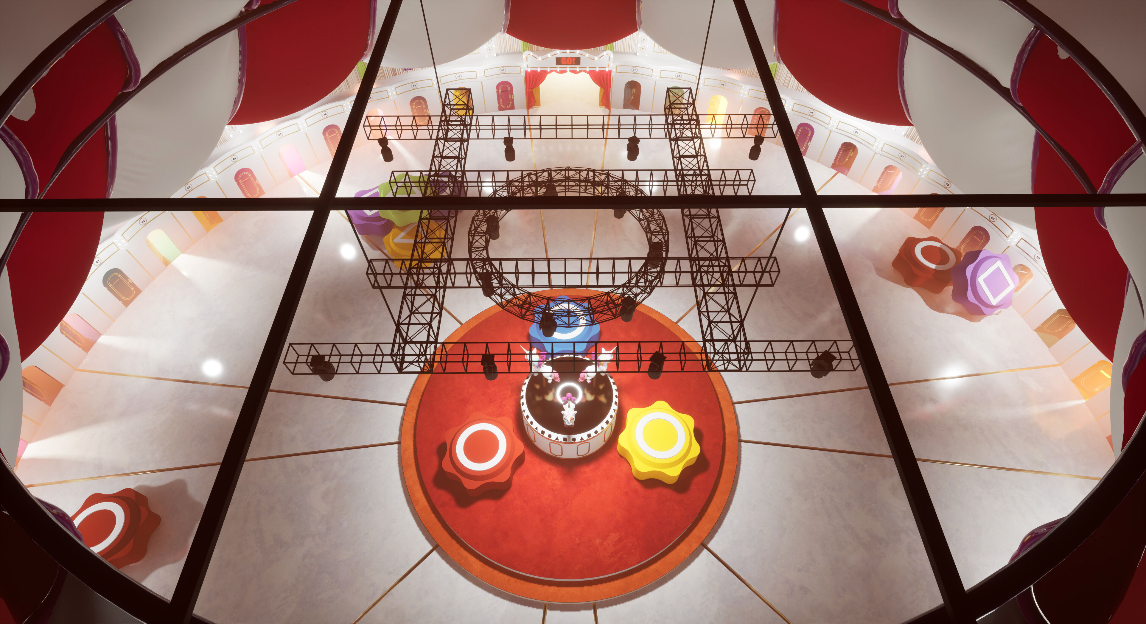 3D model Stylized Squid Game Arena Mingle Carousel Map VR / AR / low ...