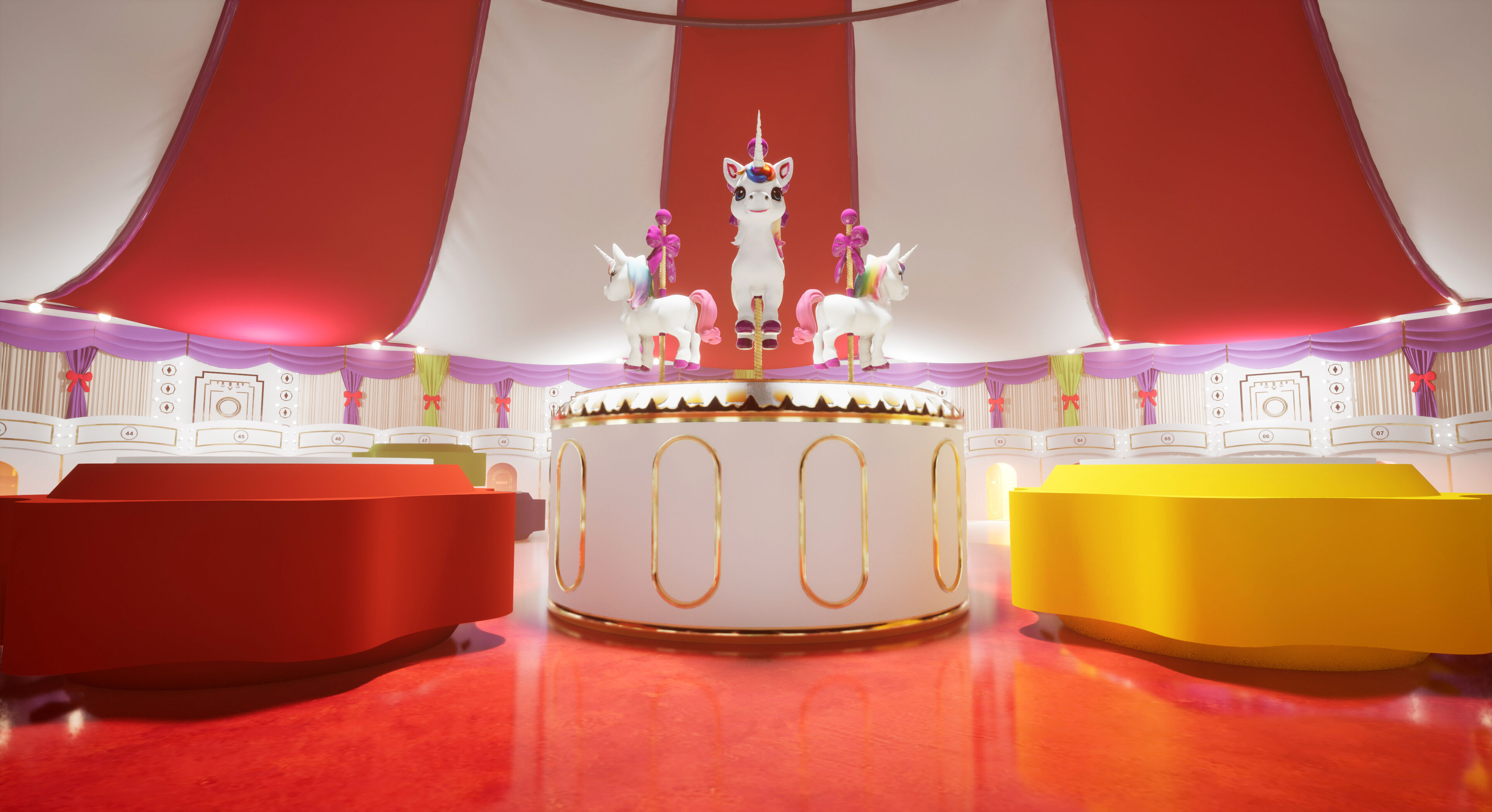 3D model Stylized Squid Game Arena Mingle Carousel Map VR / AR / low ...