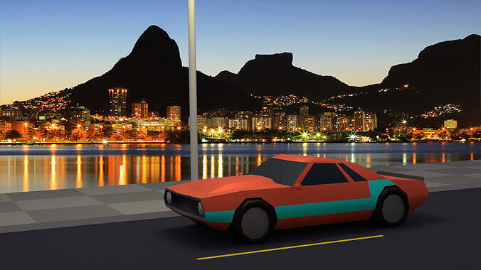 Low polly car free 3D model | CGTrader