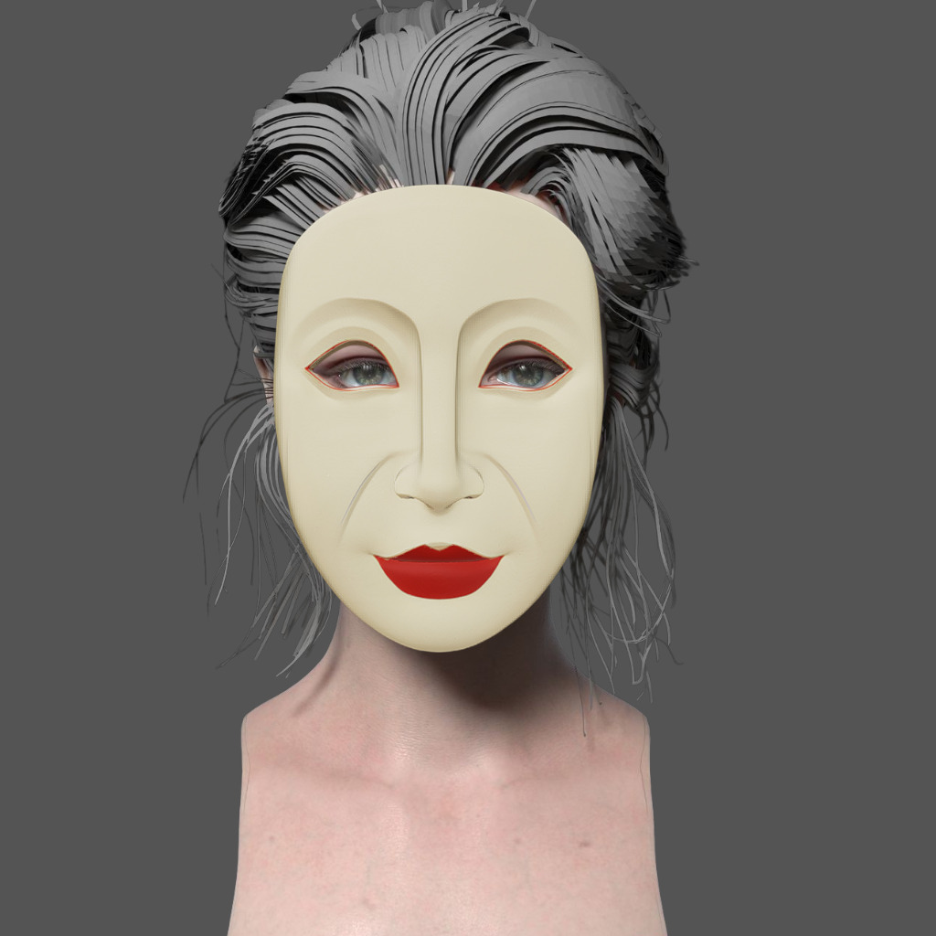 Minimalist Venetian Mask free VR / AR / low-poly 3D model animated ...