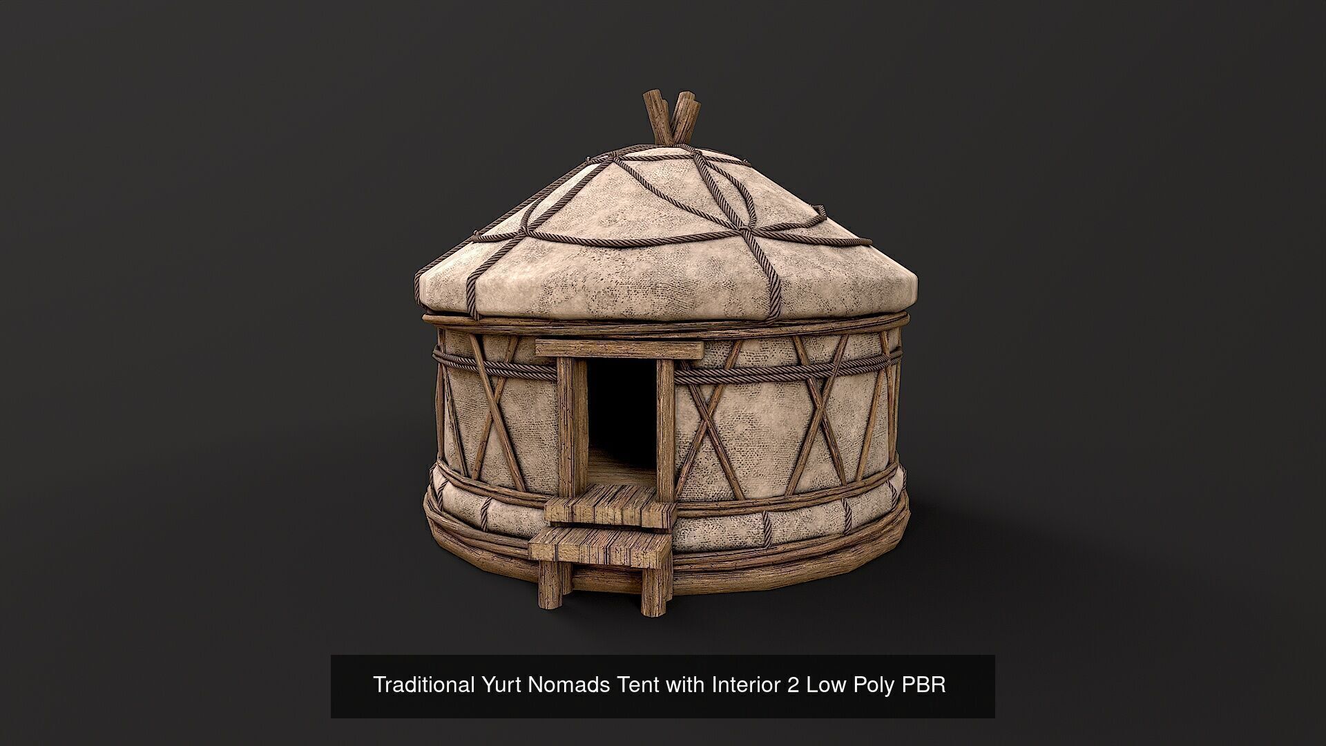 Traditional Yurt Nomads Tent with Interior Collection VR / AR / low ...