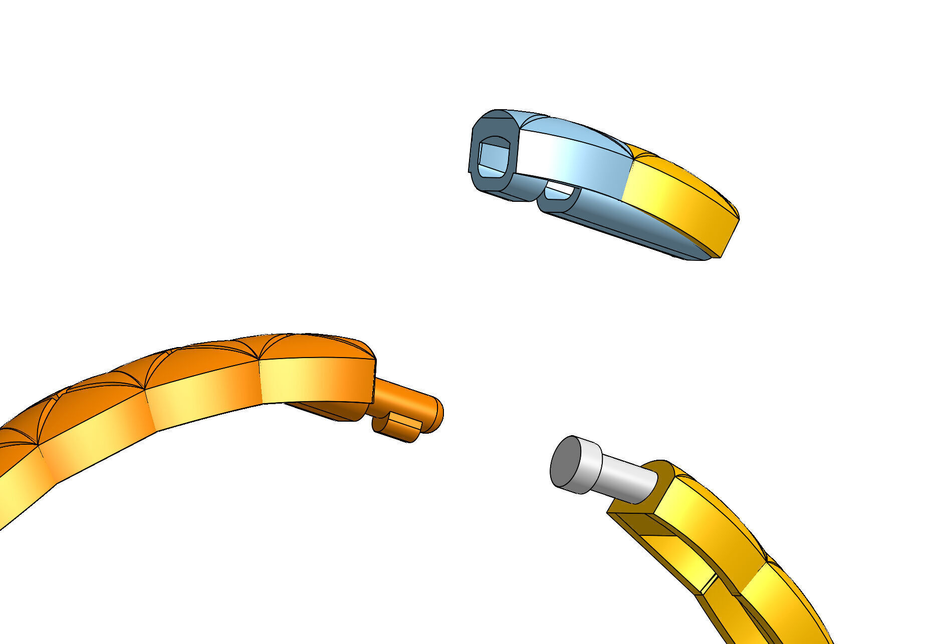 Coco crush bracelet with original lock mechanism CAD file 3D model 3D ...