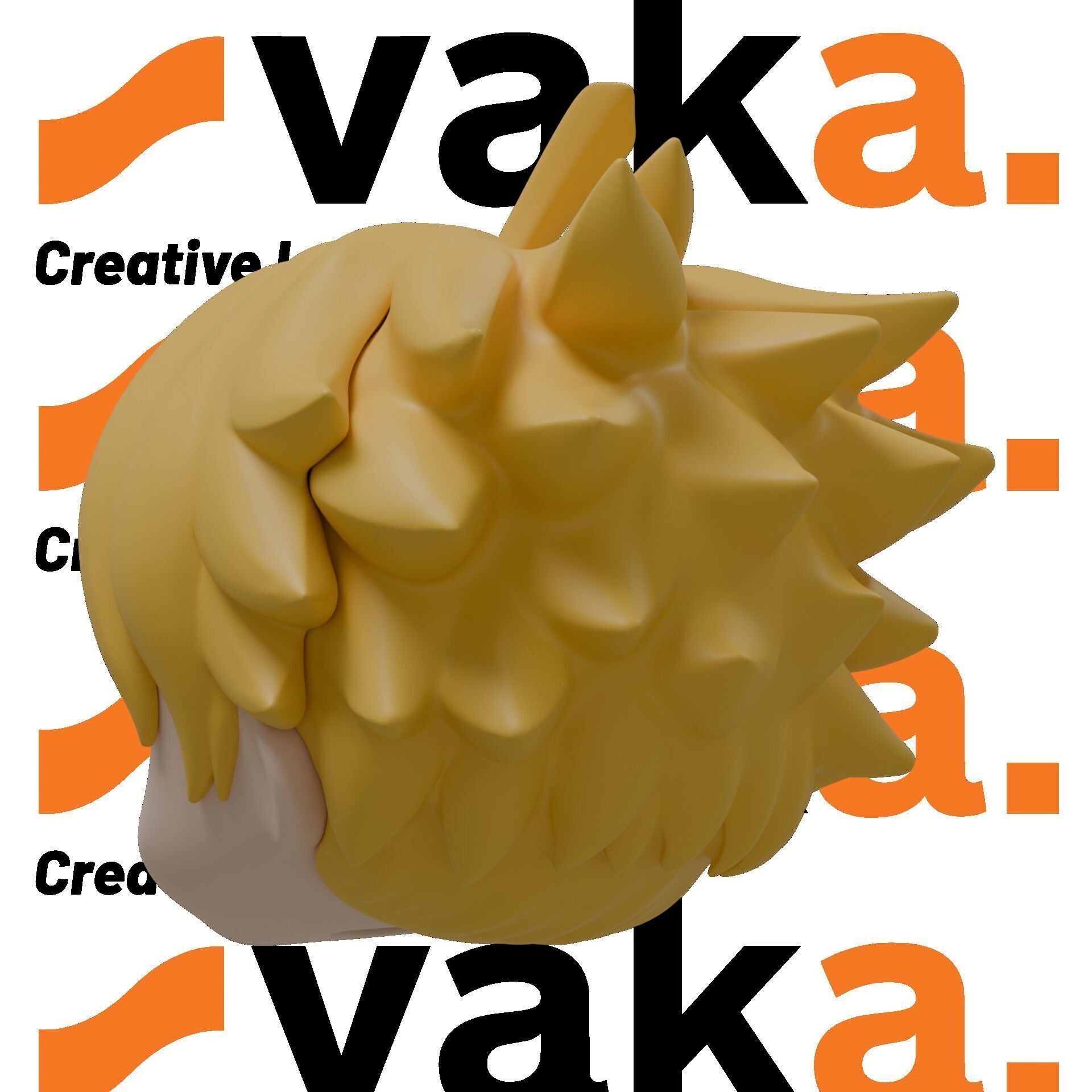 Spiky Anime-Style Boruto Hair for Nendoroid STL 3D Print Files 3D model ...