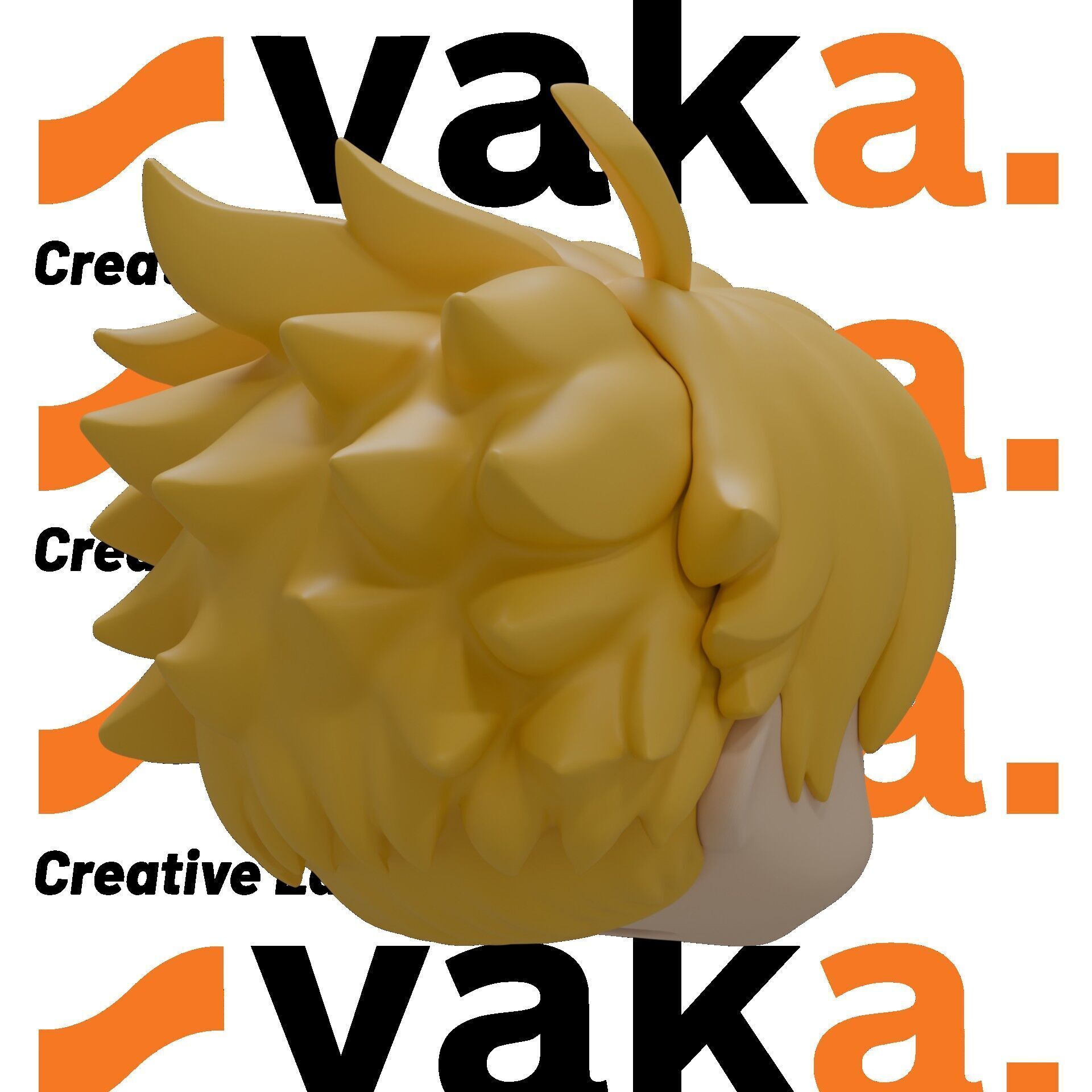 Spiky Anime-Style Boruto Hair for Nendoroid STL 3D Print Files 3D model ...
