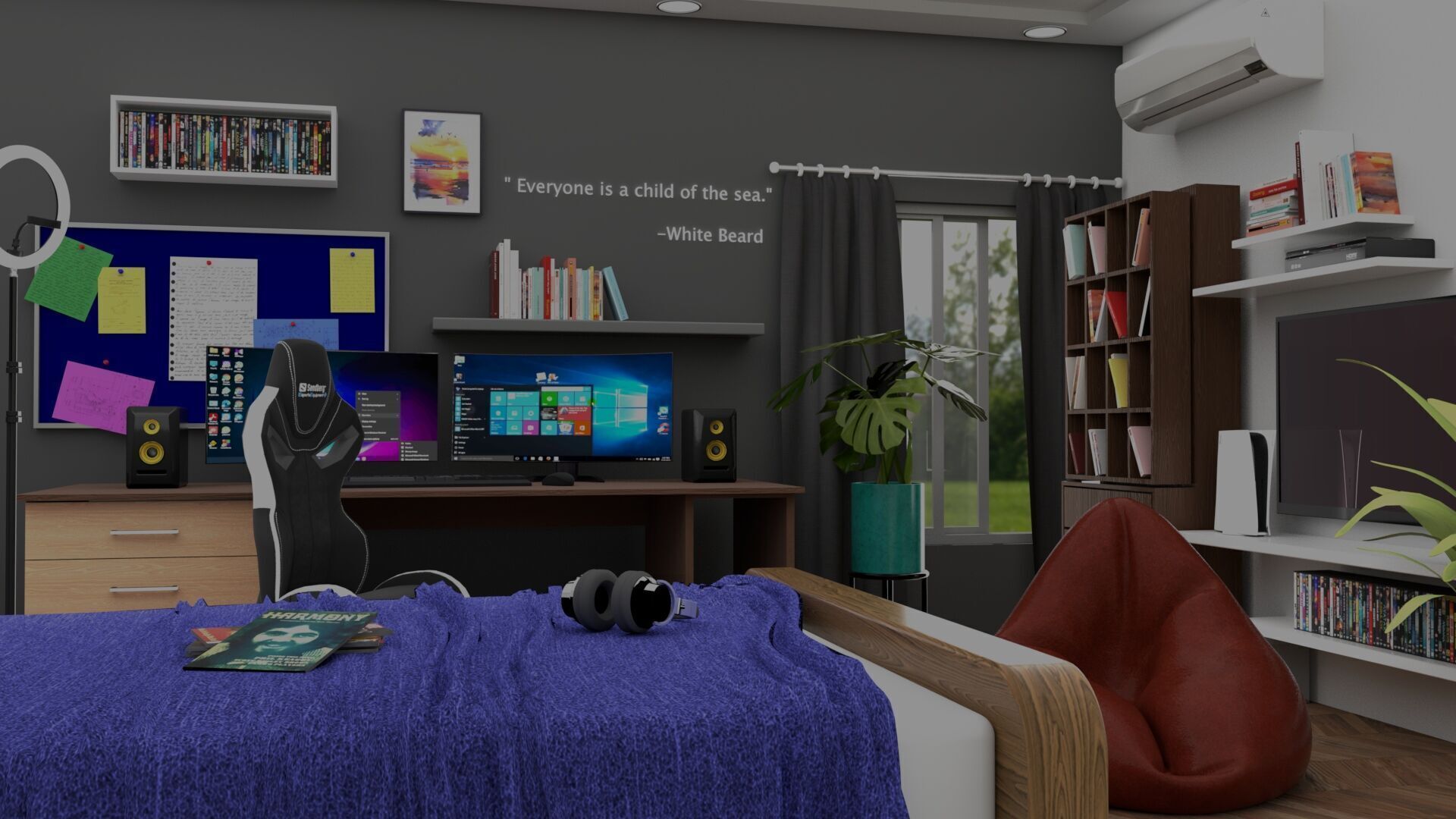 3D model Natural Gaming Room Scene 3D Model VR / AR / low-poly | CGTrader