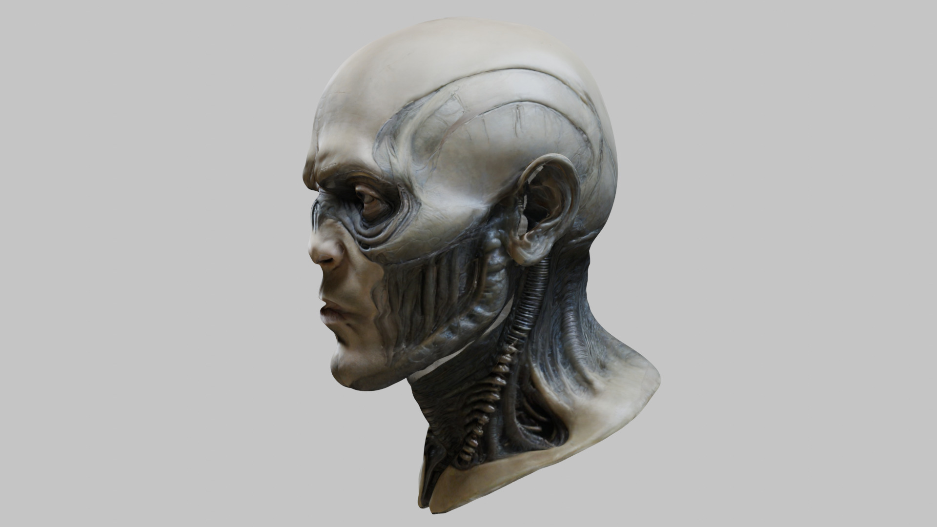 3D model Fantasy Giger Alien Man head bust VR / AR / low-poly | CGTrader