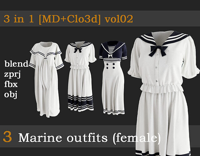 3 Marine outfits vol02 3D model | CGTrader