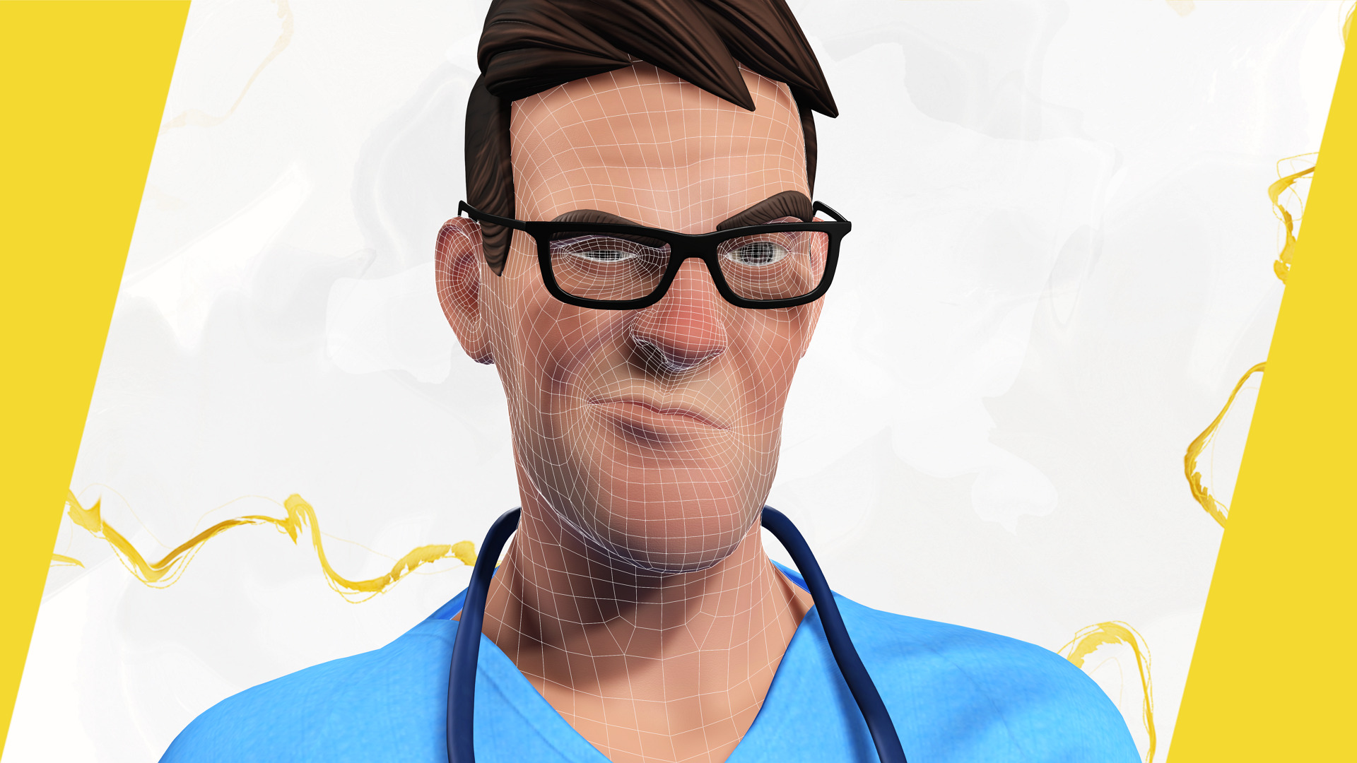 3D model 3D Medical Cartoon Doctor Model Full Rigged toon Medic VR / AR ...