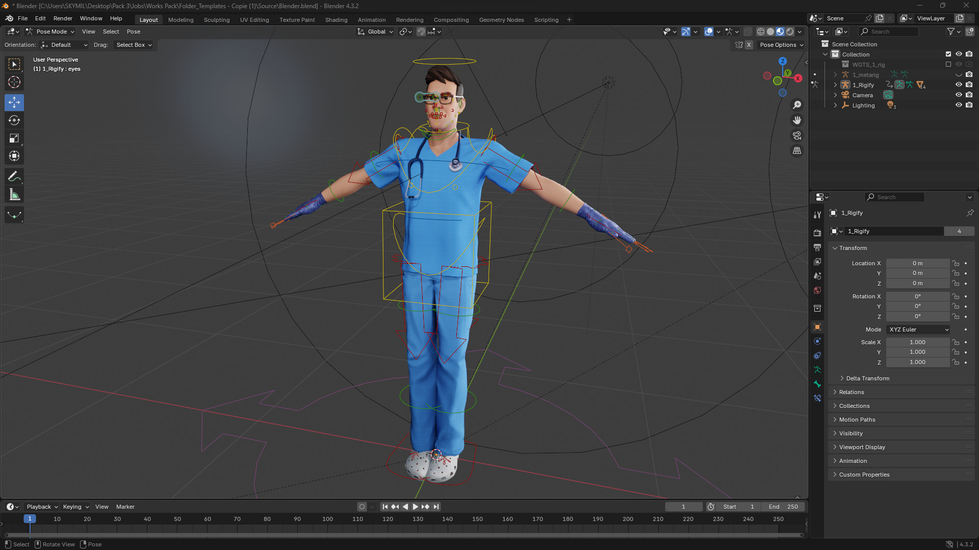 3D model 3D Medical Cartoon Doctor Model Full Rigged toon Medic VR / AR ...