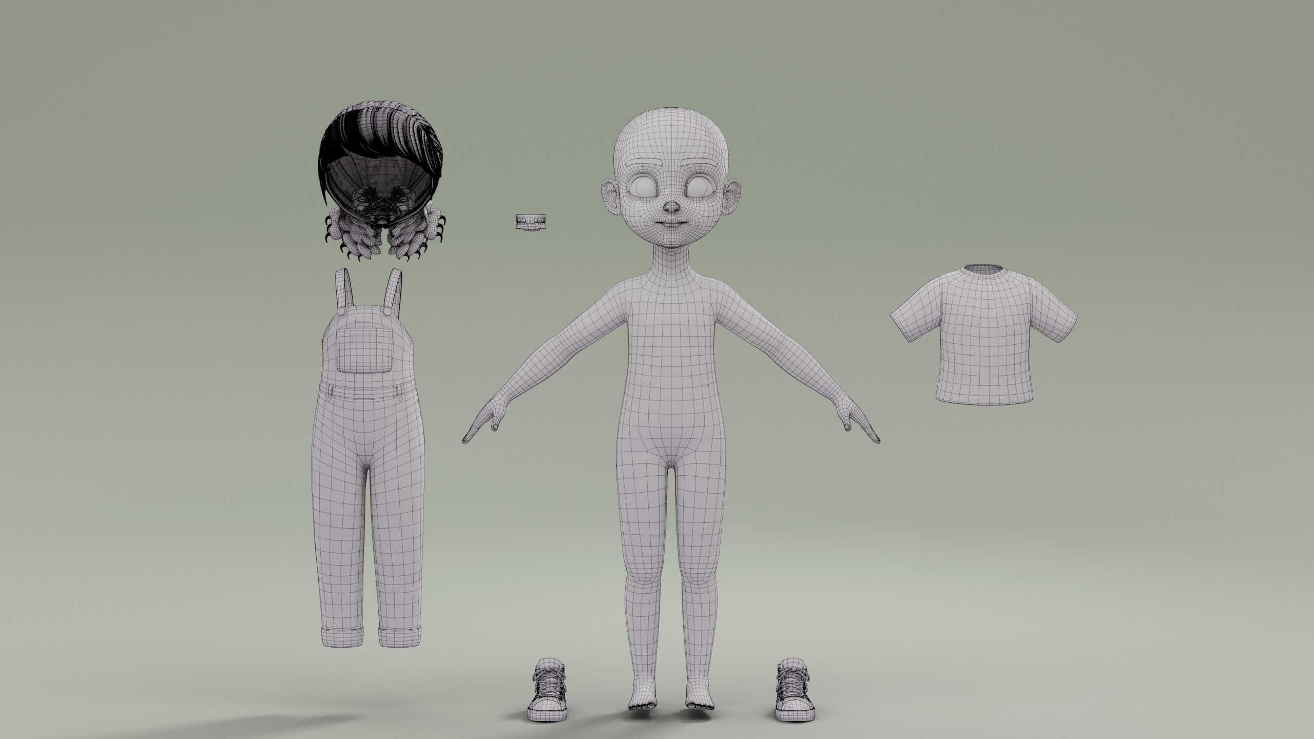 3D model Cartoon Girl Rig VR / AR / low-poly | CGTrader