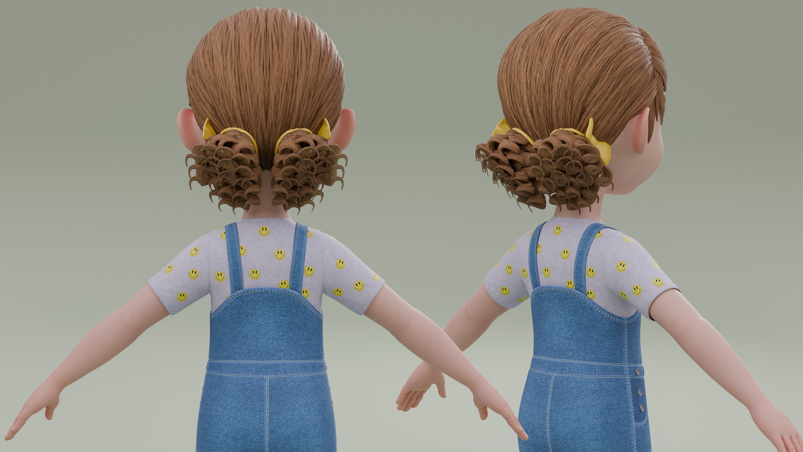 3D model Cartoon Girl Rig VR / AR / low-poly | CGTrader