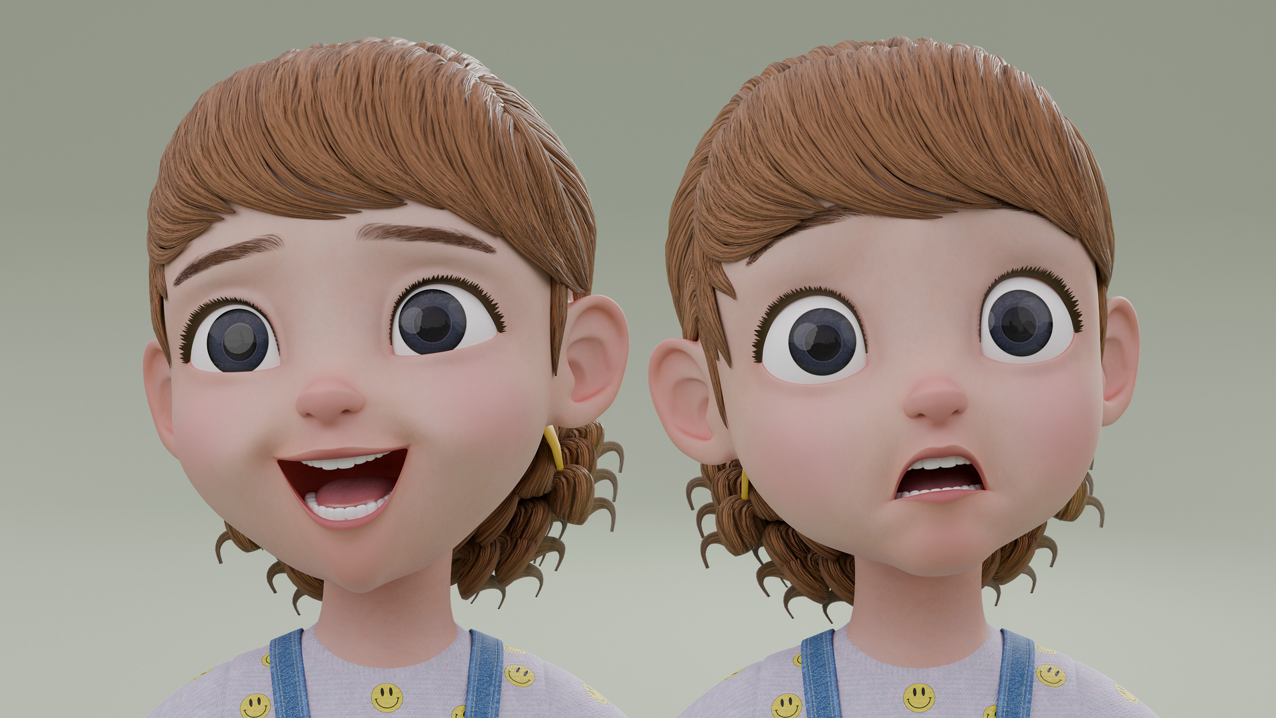 3D model Cartoon Girl Rig VR / AR / low-poly | CGTrader