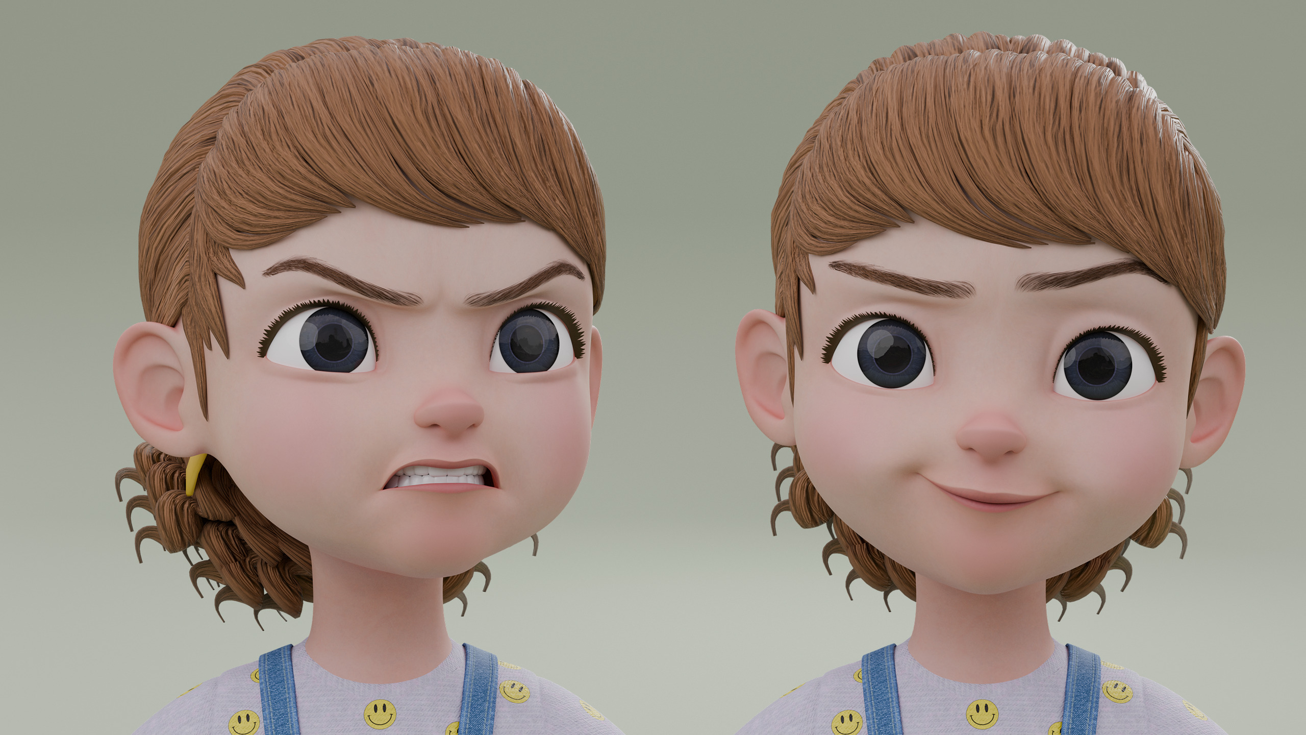 3D model Cartoon Girl Rig VR / AR / low-poly | CGTrader