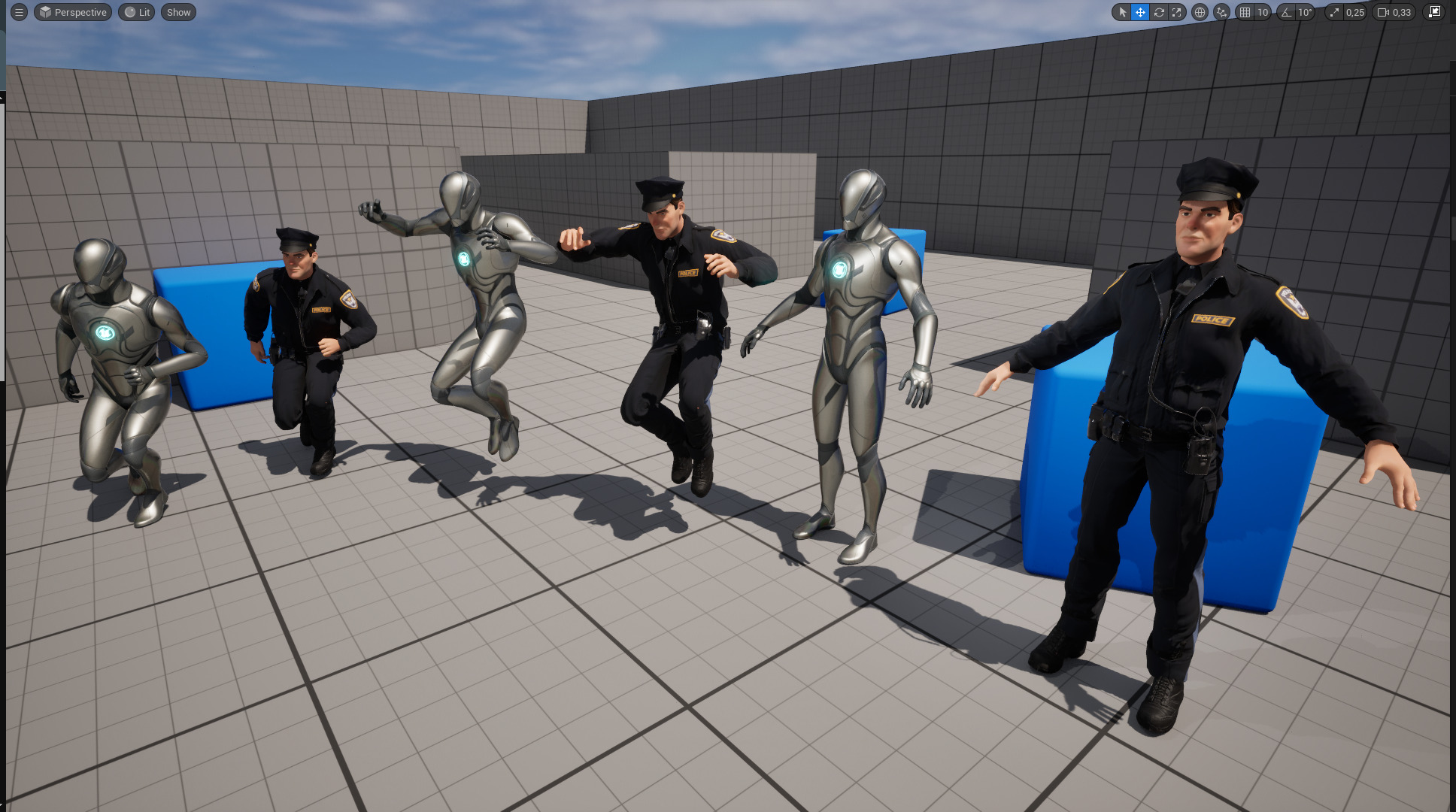 3D model Stylized Cop Cartoon Police Officer Rigged Policeman VR / AR ...