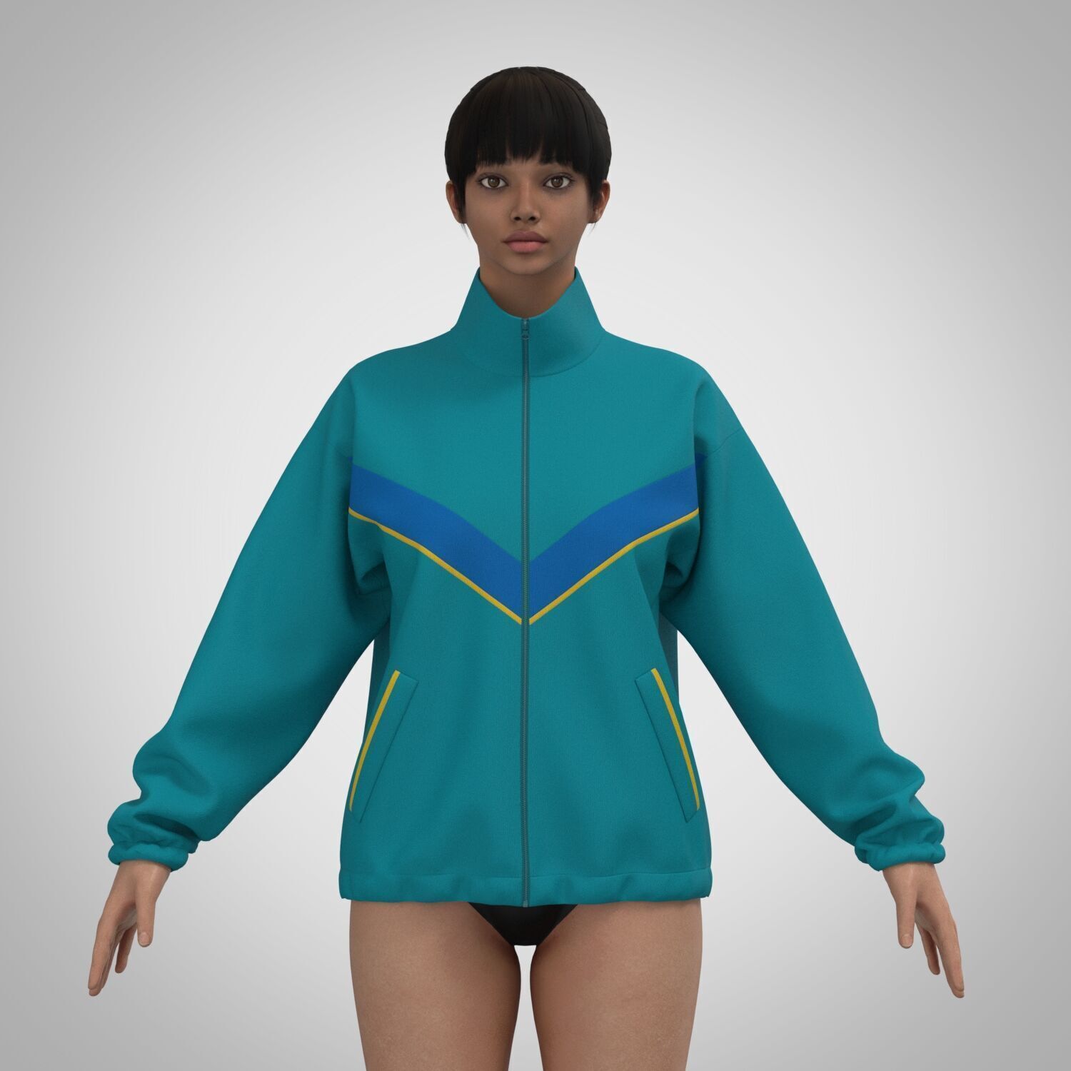 Jacket with zipper free 3D model | CGTrader