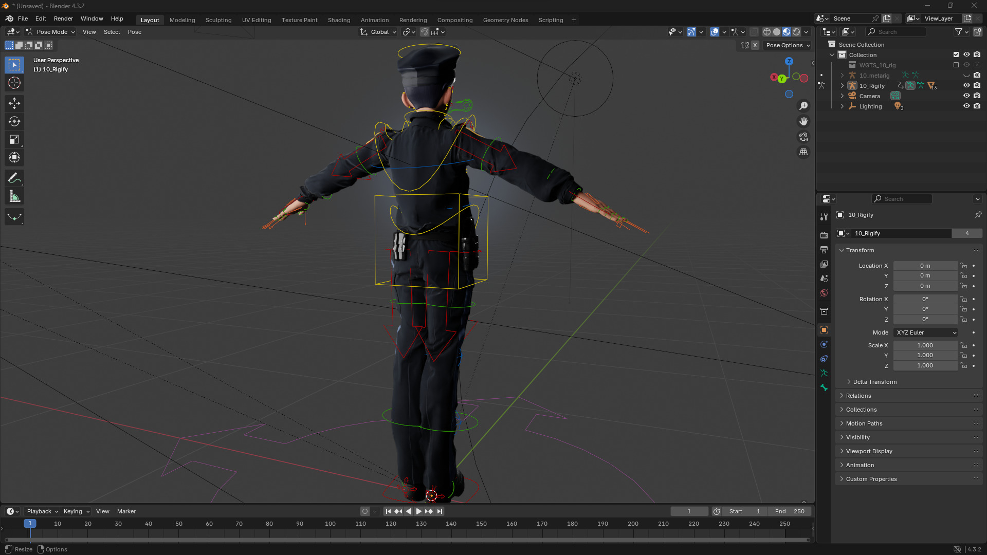 3D model Toon Police woman 3D Character Female Law Enforcement VR / AR ...