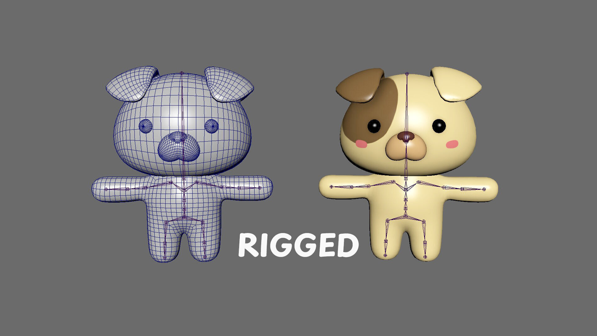 3D model Funny 3D Cartoon Characters - Chubby Animated Models VR / AR ...