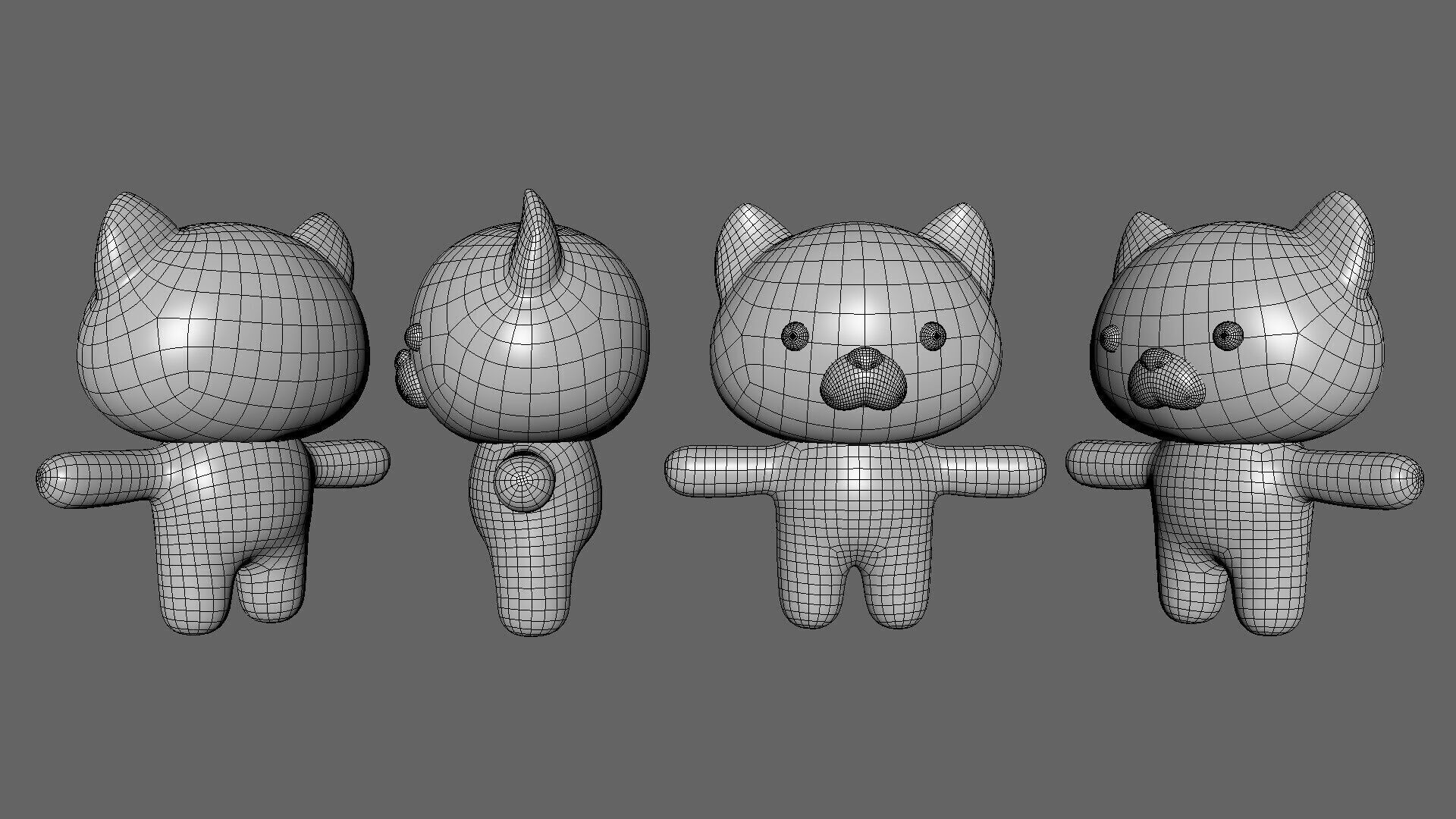 3D model Funny 3D Cartoon Characters - Chubby Animated Models VR / AR ...