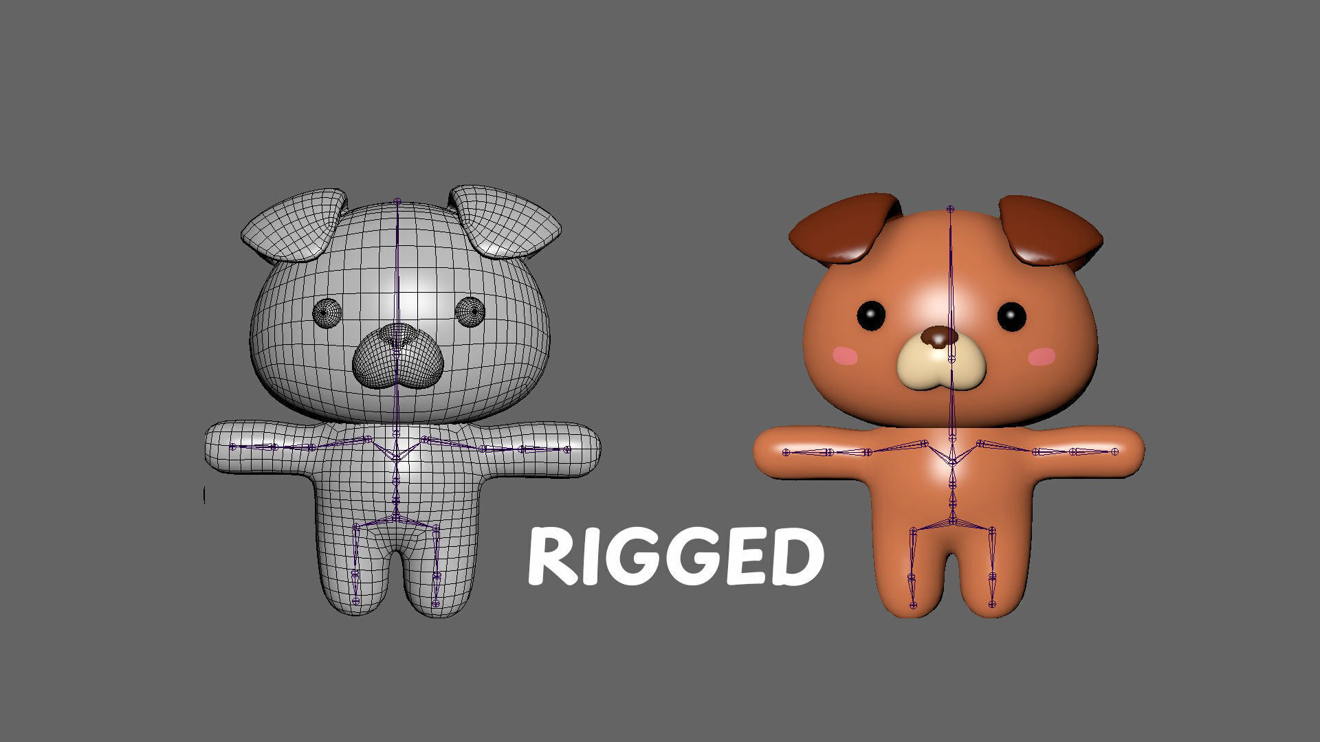 3D model Funny 3D Cartoon Characters - Chubby Animated Models VR / AR ...