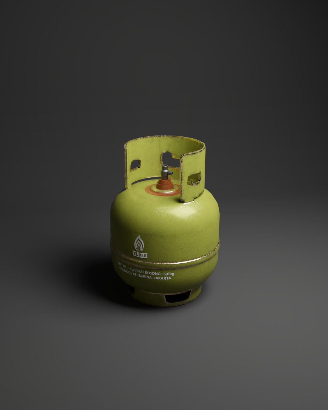 Indonesia LPG Gas Cylinder 3D Model 3D model | CGTrader