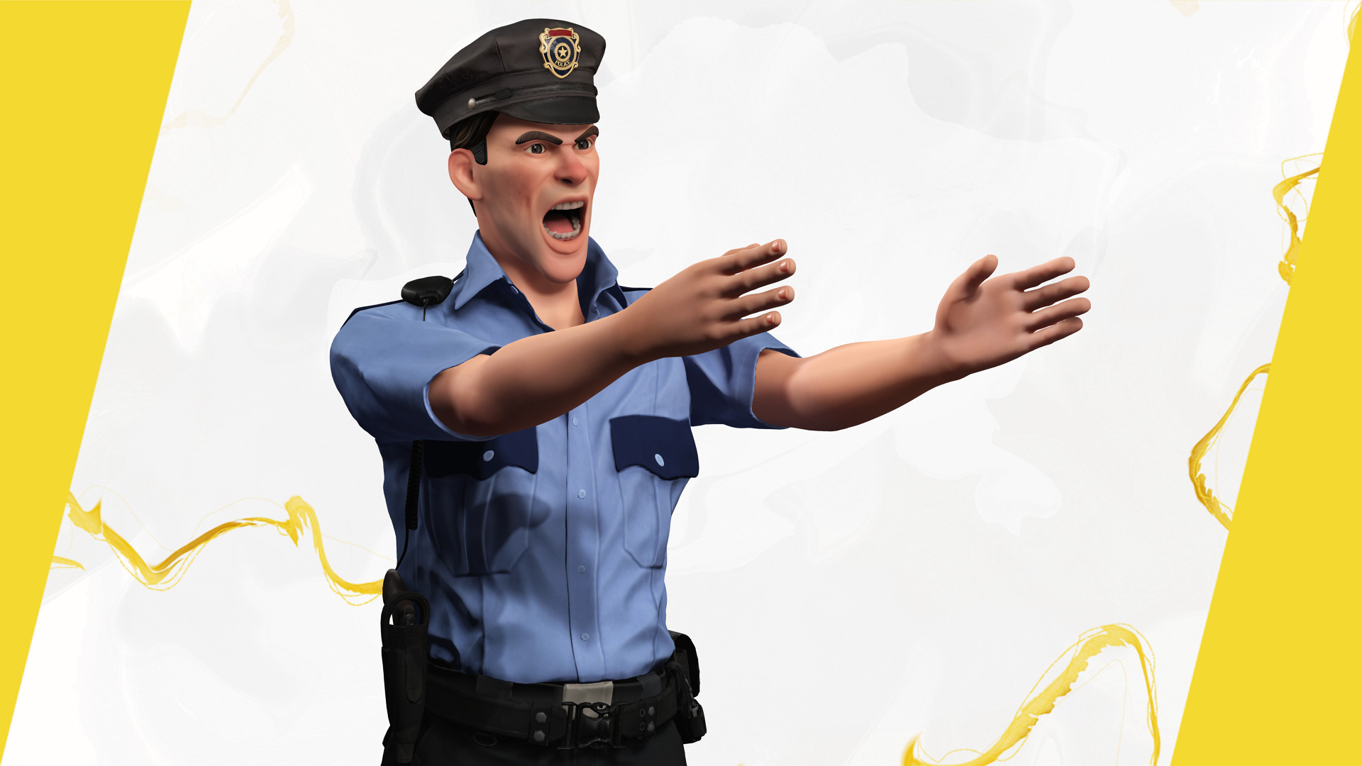 3D model Stylized Cartoon Police Officer Policeman Rigged Cop VR / AR ...