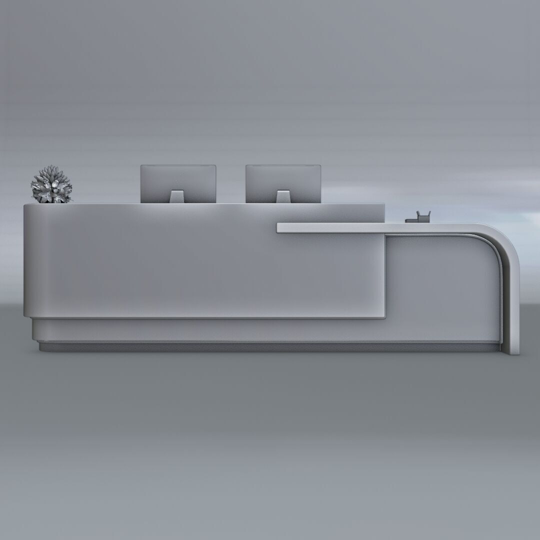 3D model reception desk design 5 VR / AR / low-poly | CGTrader