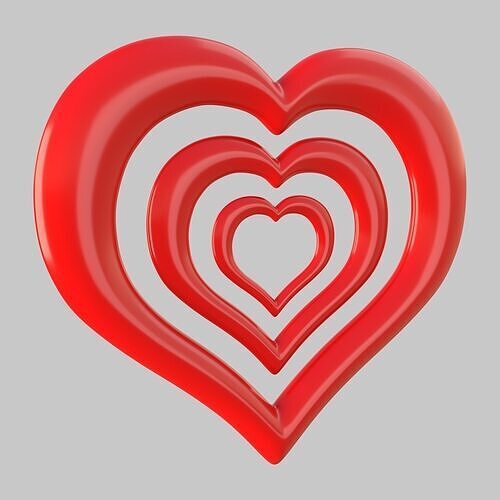 Heart icon v 07 3D model | CGTrader