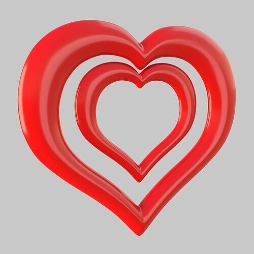 Heart icon v 08 3D model | CGTrader