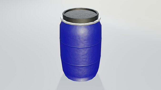 3D model Plastic Open Head Drum 120L VR / AR / low-poly | CGTrader