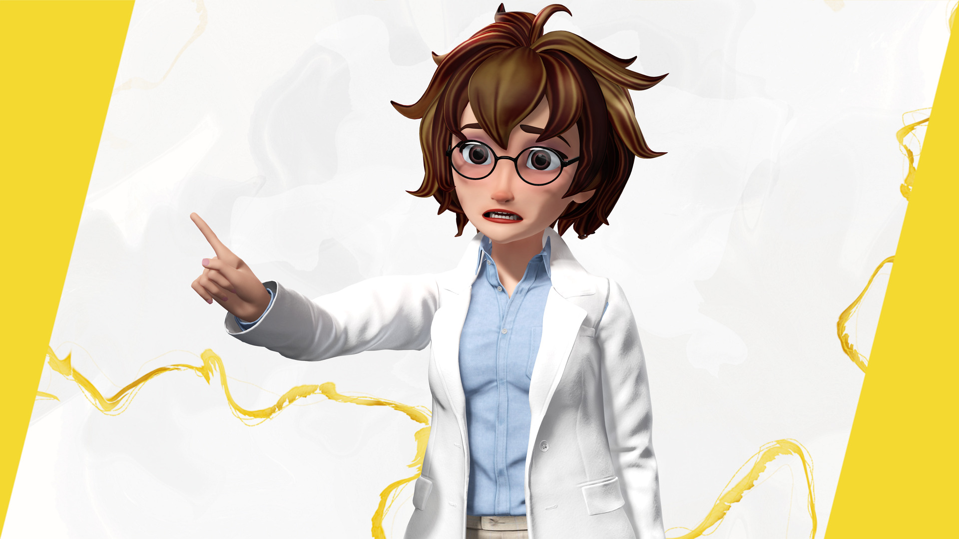 3D model Stylized Cartoon Female Scientist or Teacher or Doctor Rigged ...