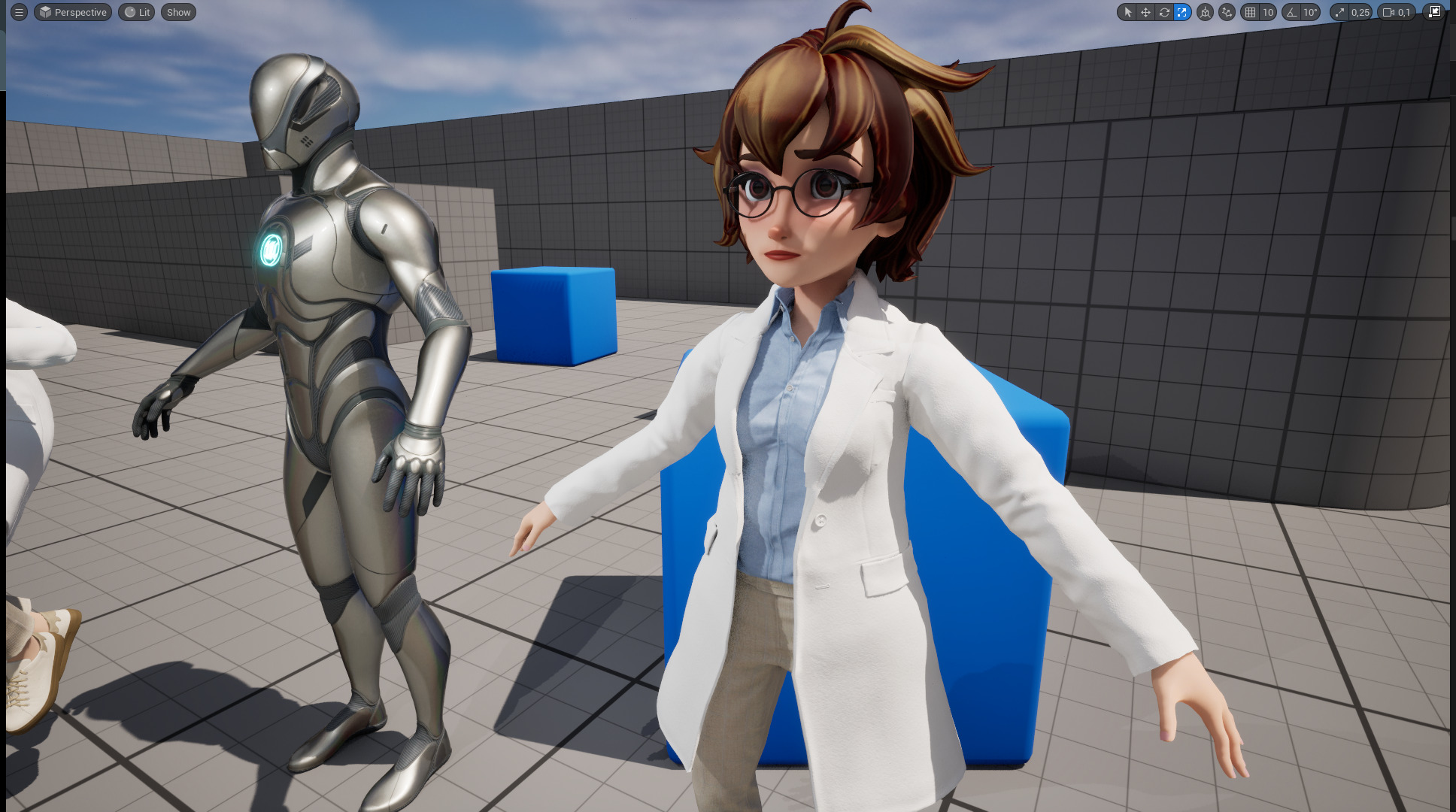 3D model Stylized Cartoon Female Scientist or Teacher or Doctor Rigged ...