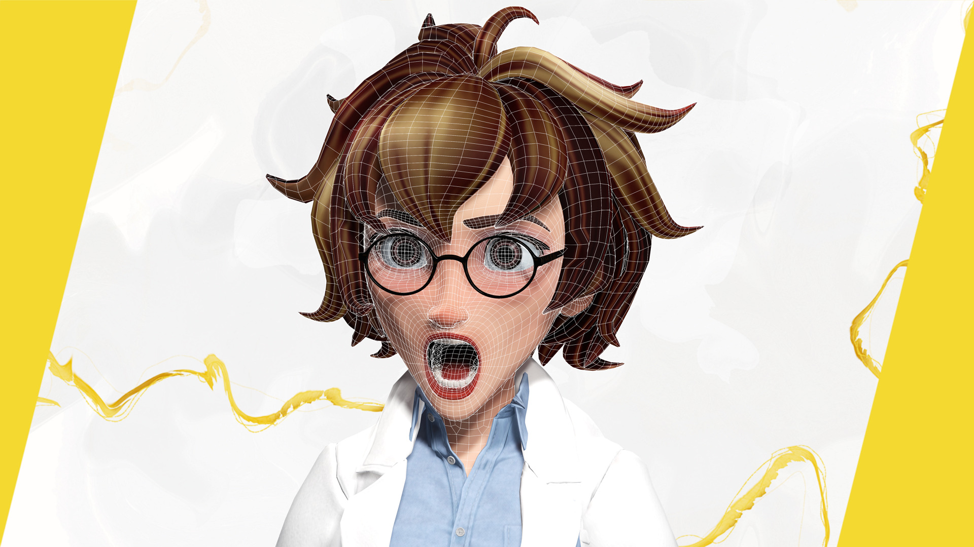 3D model Stylized Cartoon Female Scientist or Teacher or Doctor Rigged ...