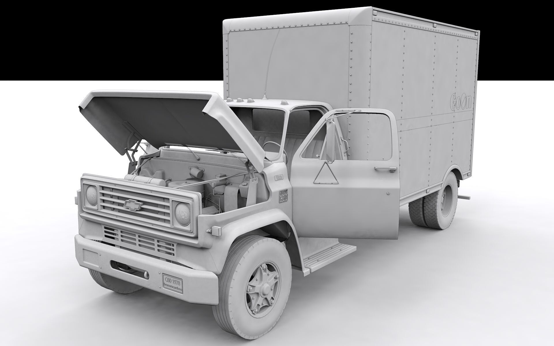 Chevy C60 1978 Box Truck 3D model | CGTrader