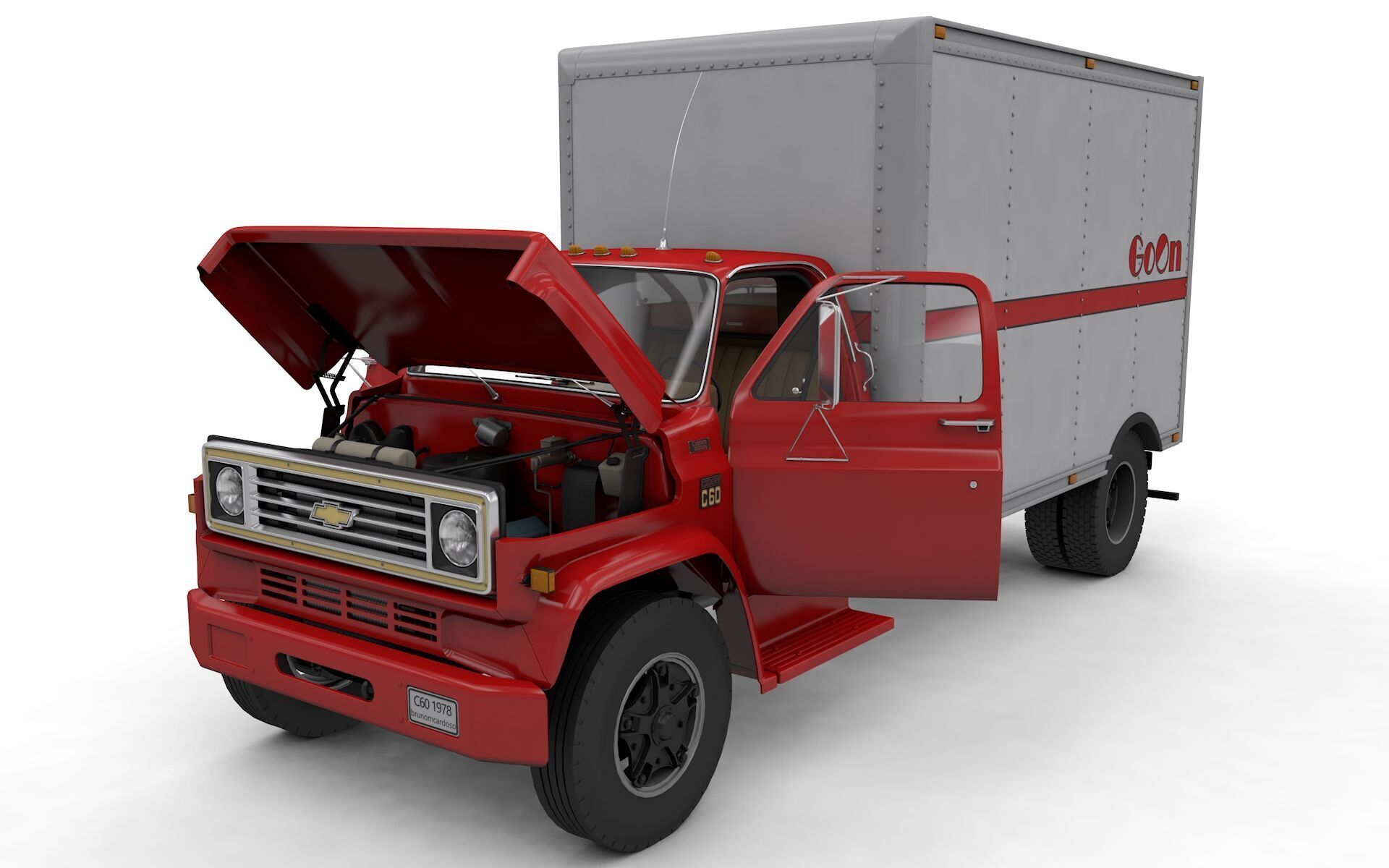 Chevy C60 1978 Box Truck 3D model | CGTrader