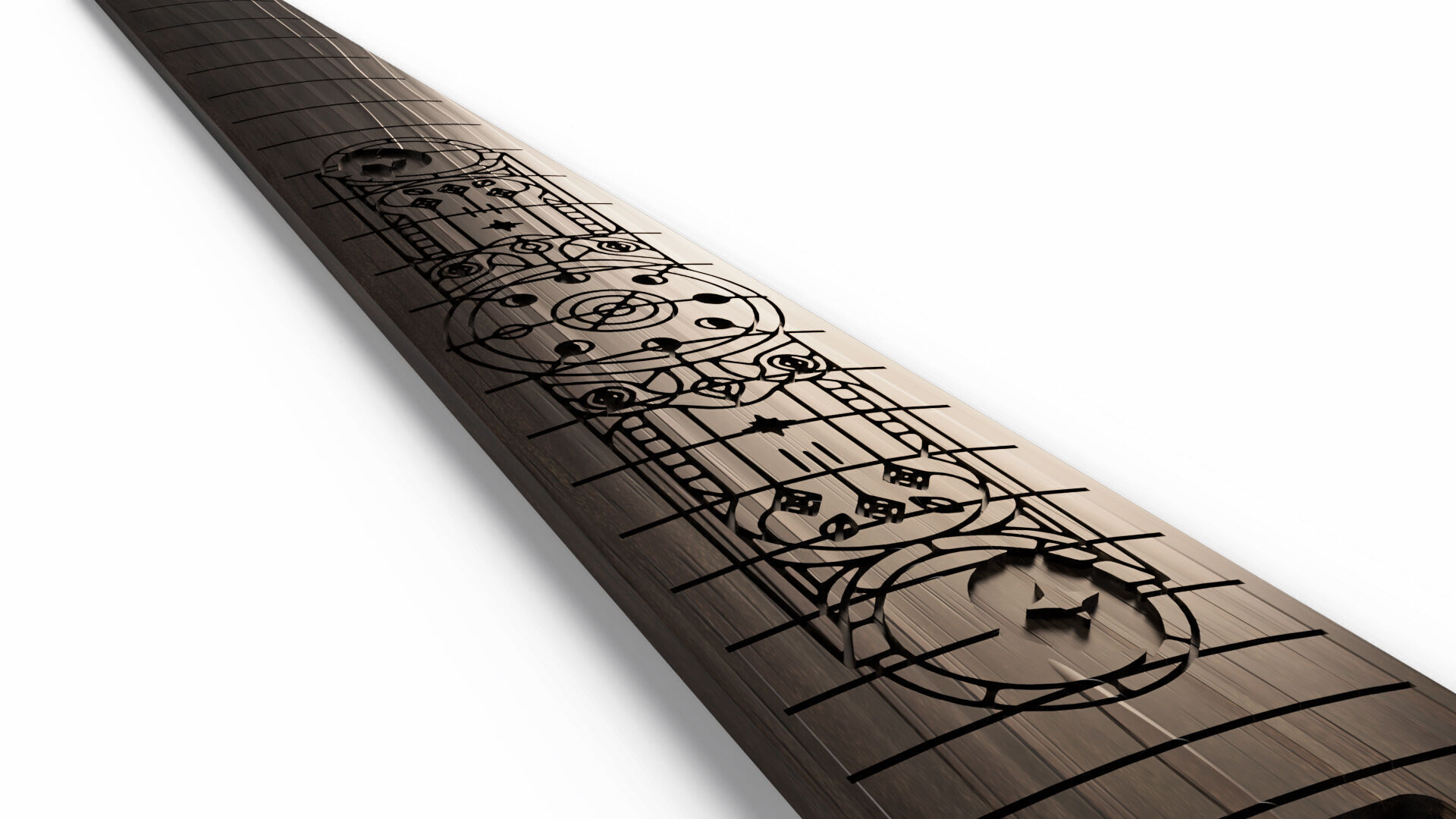 Guitar Fretboard Inlay Cover Mystic Pattern 3D model 3D printable ...
