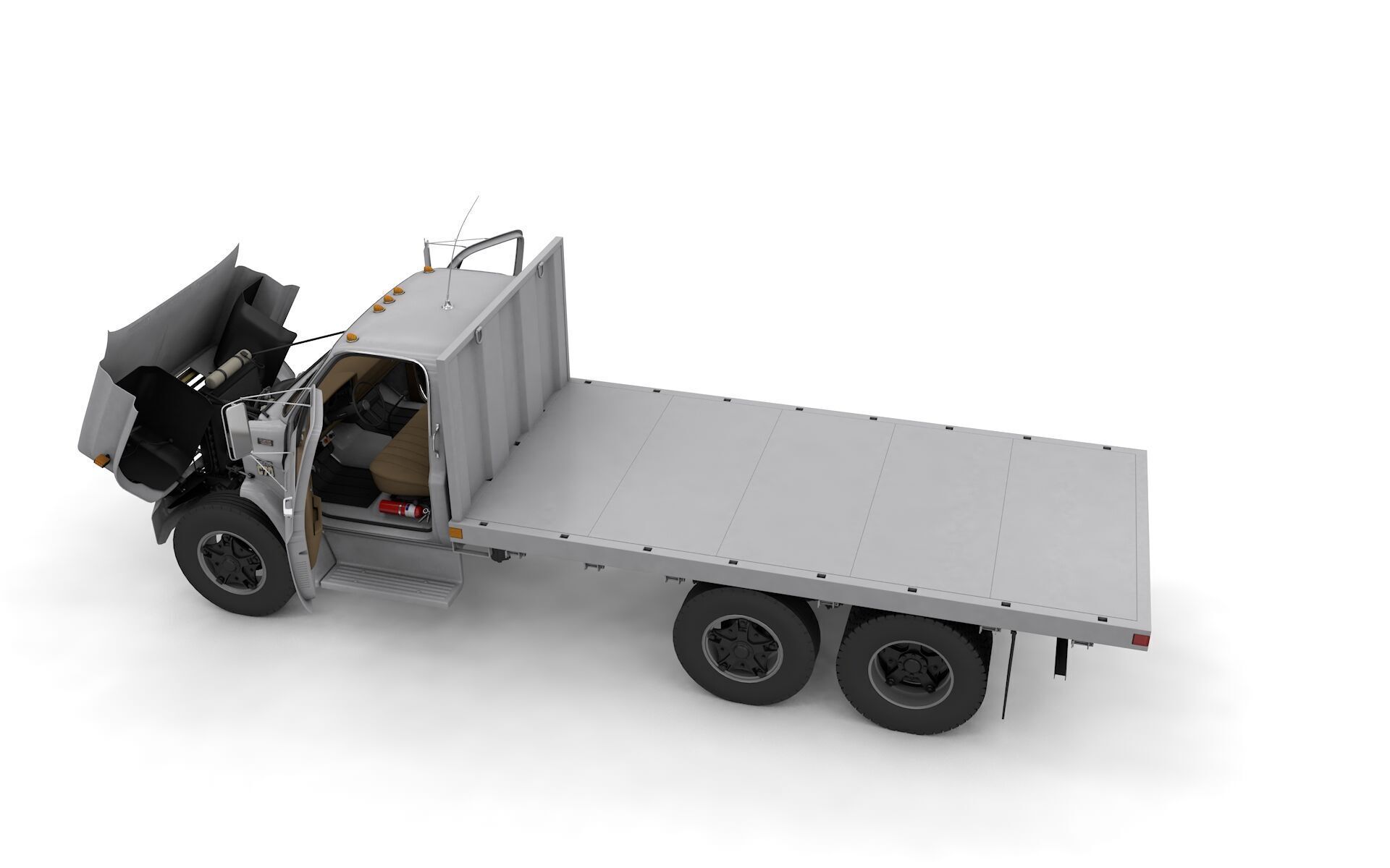 Chevy C70 1979 Flatbed Truck 3D model | CGTrader