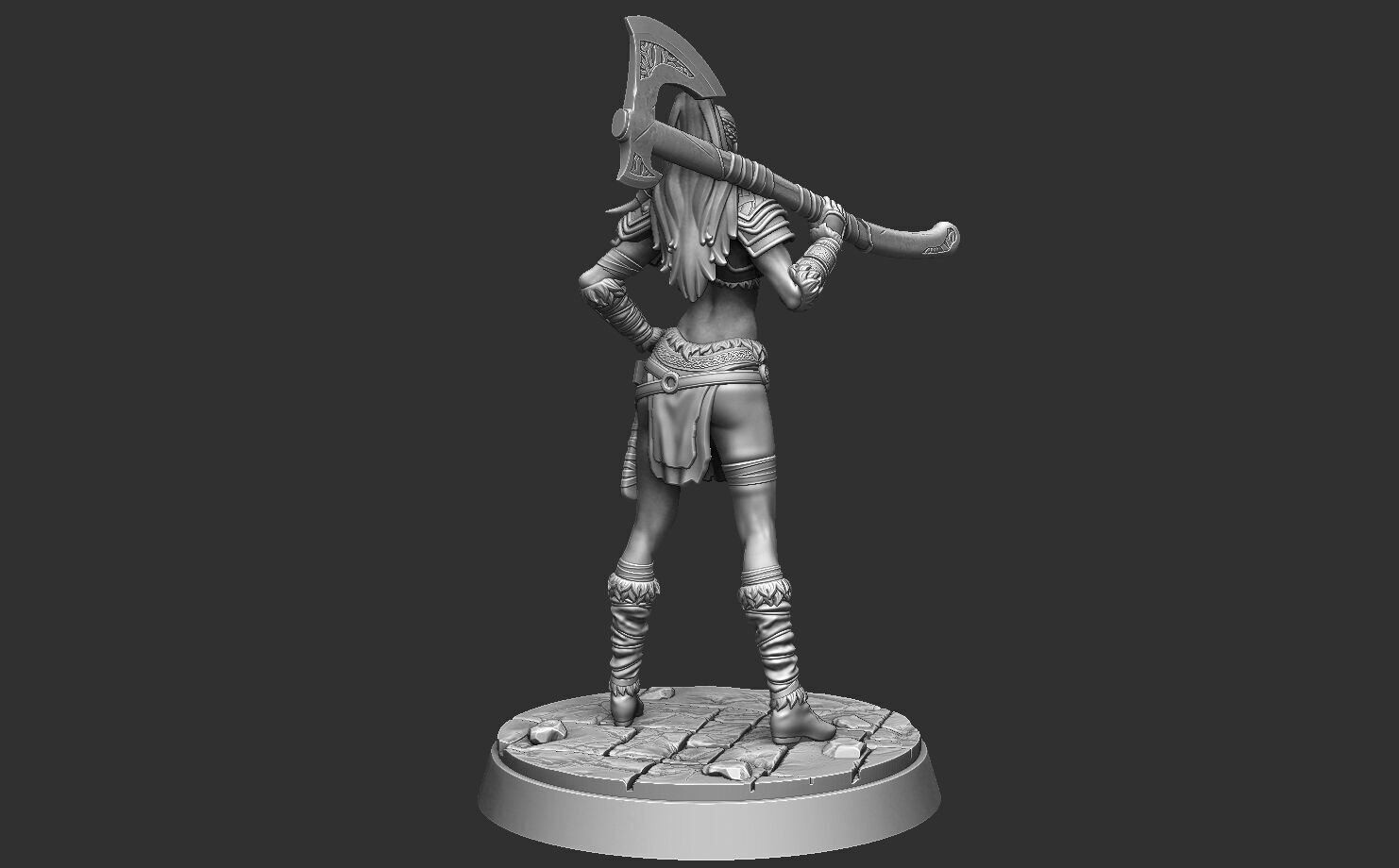Barbarian - DND Miniature - Pre-Supported 3D model 3D printable | CGTrader