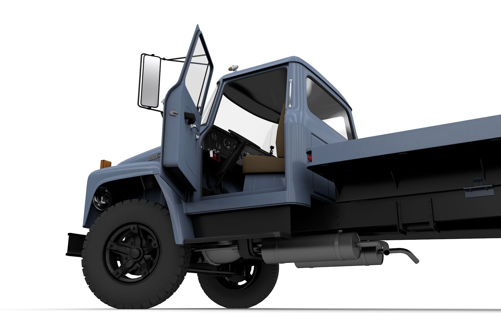 International Loadstar 1600 Flatbed Truck 1974 3D model | CGTrader