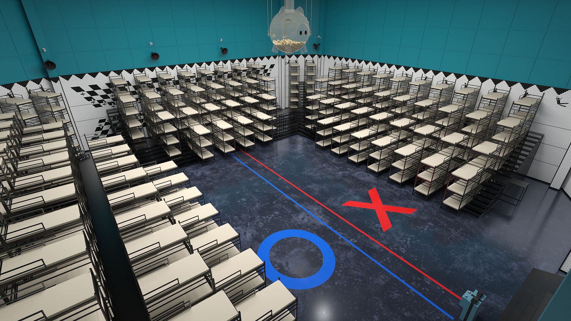 Squid Game season 2 player dorm Rest area 3D model | CGTrader