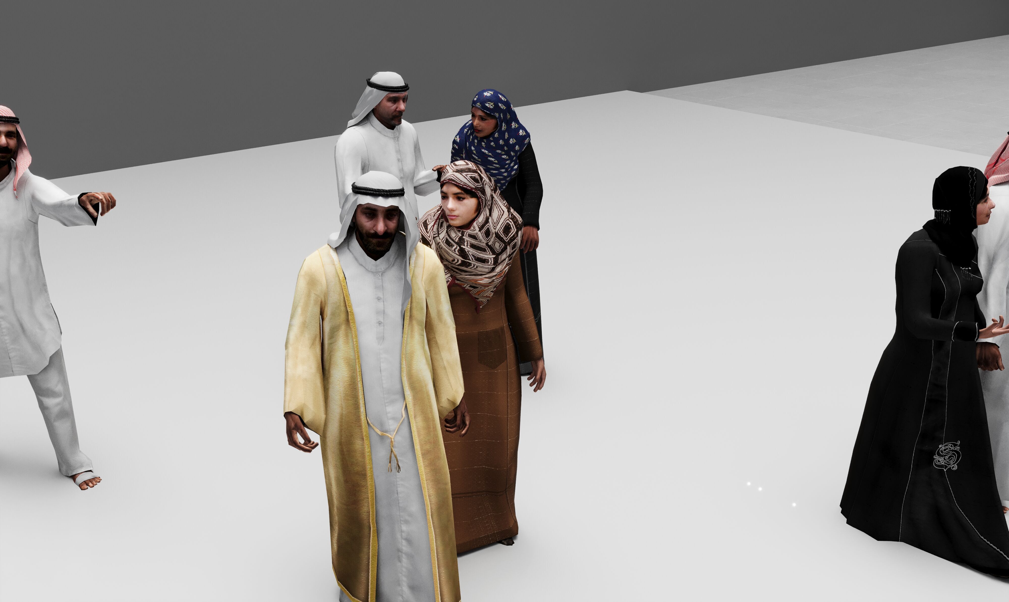 Saudi man and woman 3D model 3D model | CGTrader