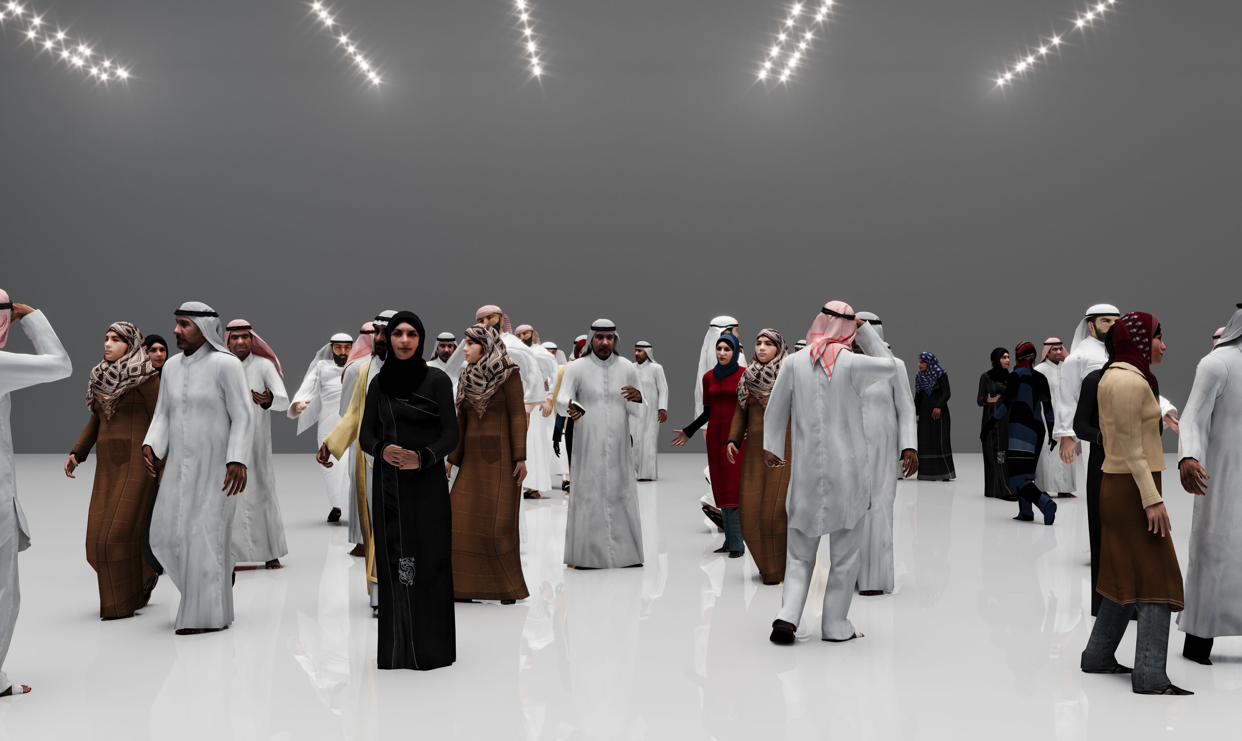 Saudi man and woman 3D model 3D model | CGTrader