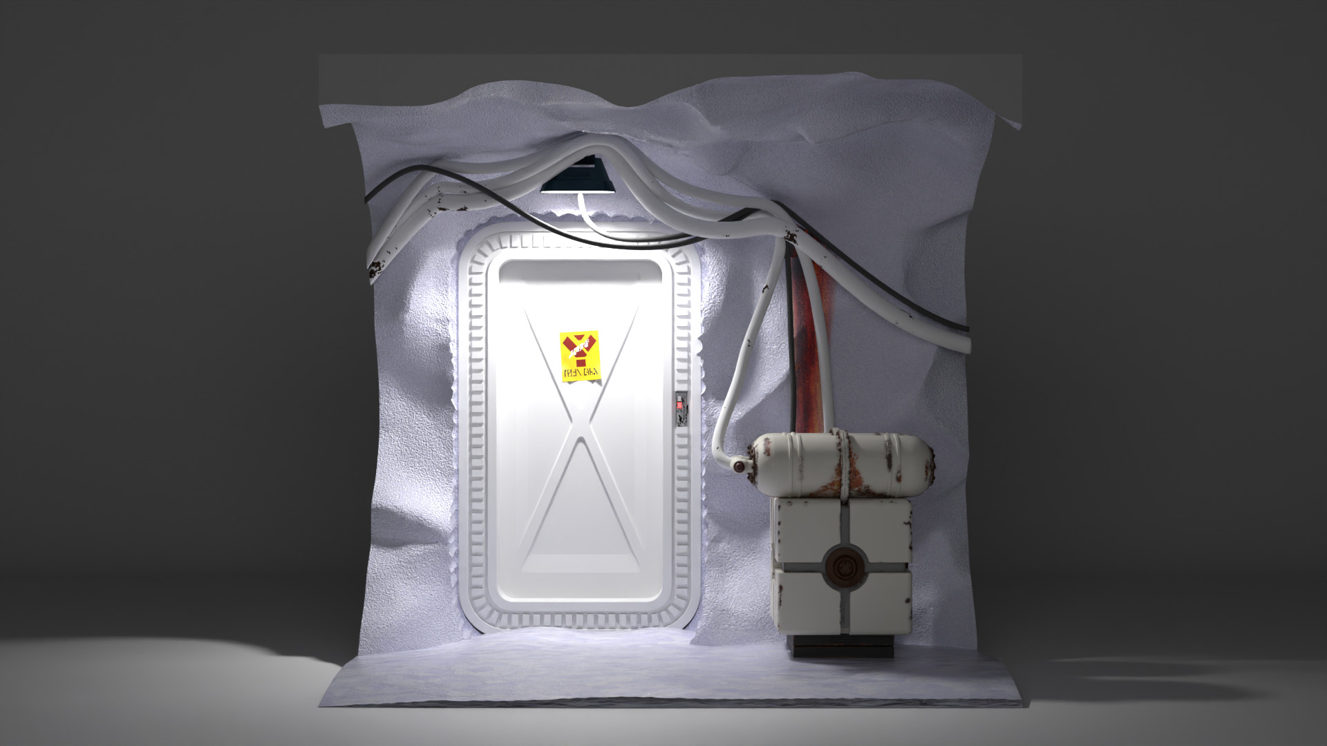 Echo Base Set 1 Wampa Trap door BESTA 1-6 scale Hottoys 3D model 3D ...