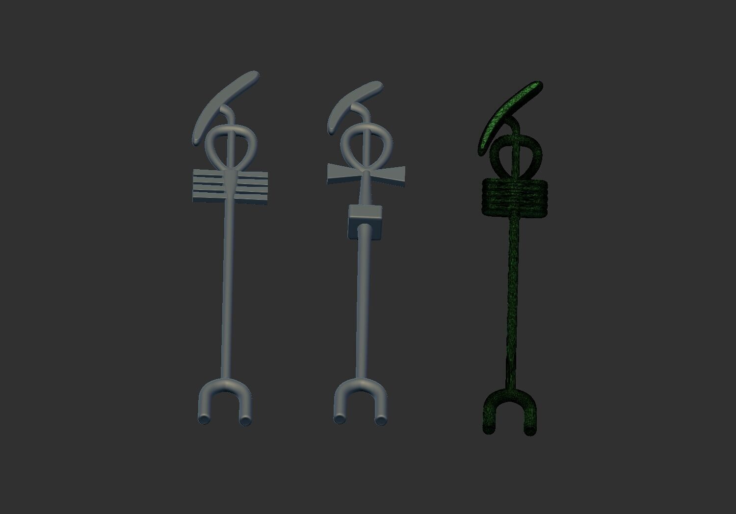 Egyptian Pharaoh Scepter of the god Ptah 3d printable model cnc 3D ...