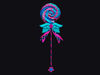 3D model Wand Lollipop Magical Candy Wizard Scepter Weapon Blue Stick ...