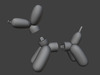Interlocking Balloon Dog 3D model 3D printable | CGTrader