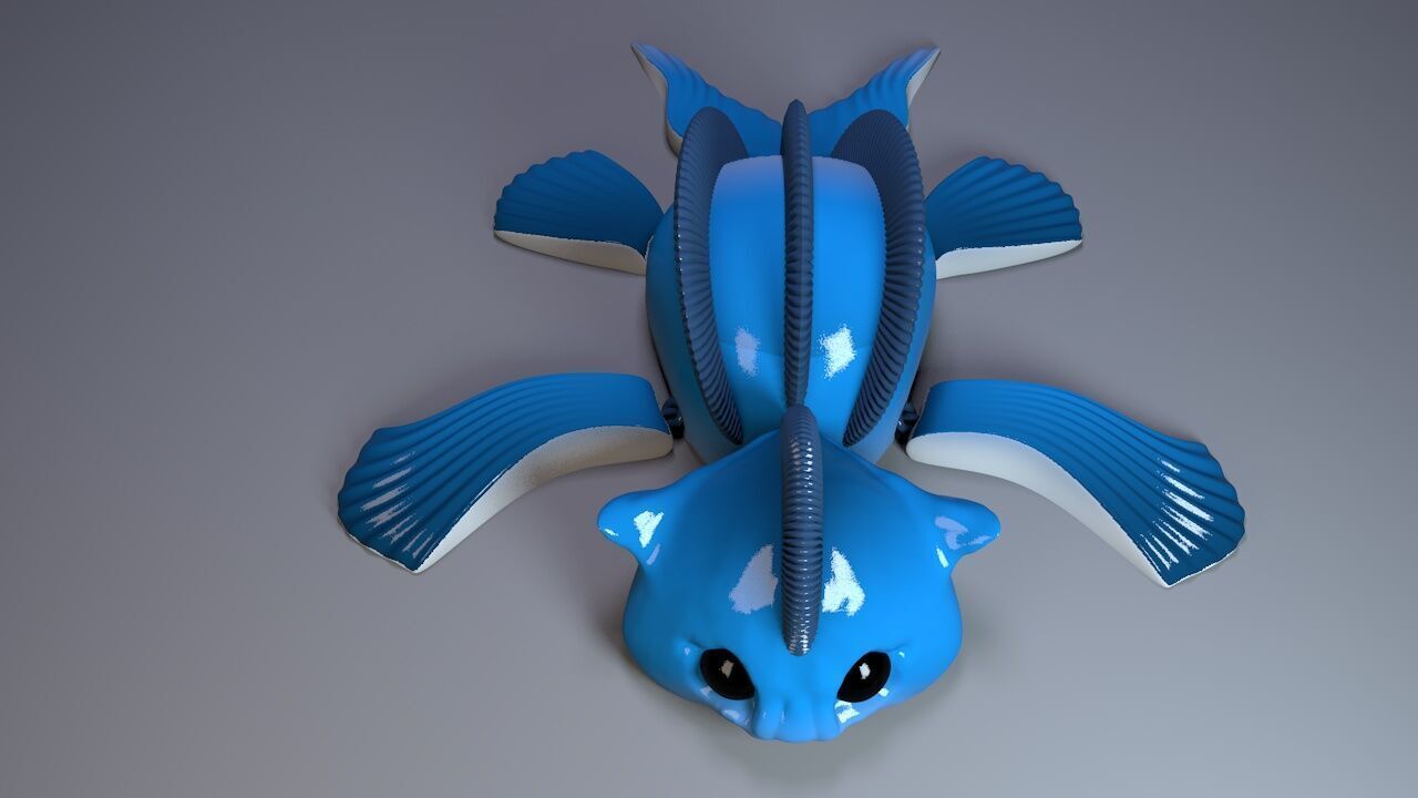Articulated Catfish 3D model 3D printable | CGTrader