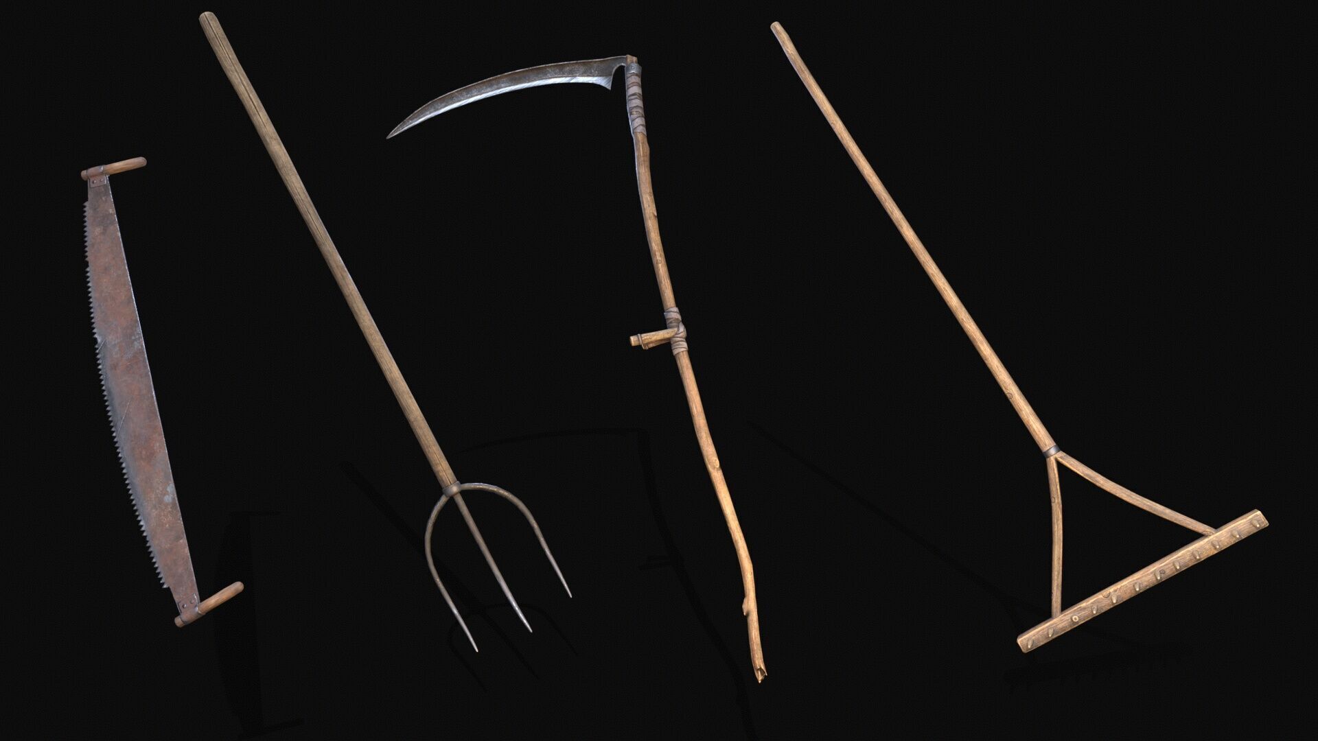 3D model Medieval Farming Tools VR / AR / low-poly | CGTrader