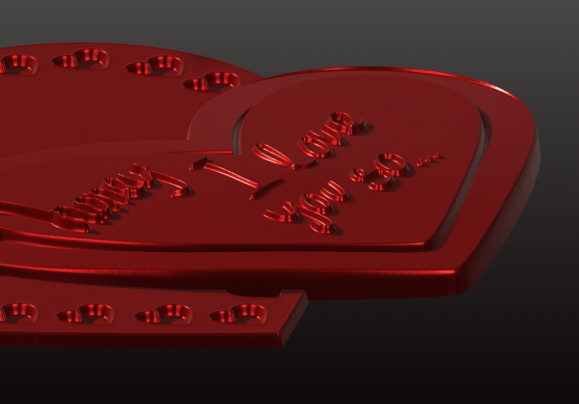 Double Heart 3D Model STL for CNC Printing free 3D model 3D printable ...